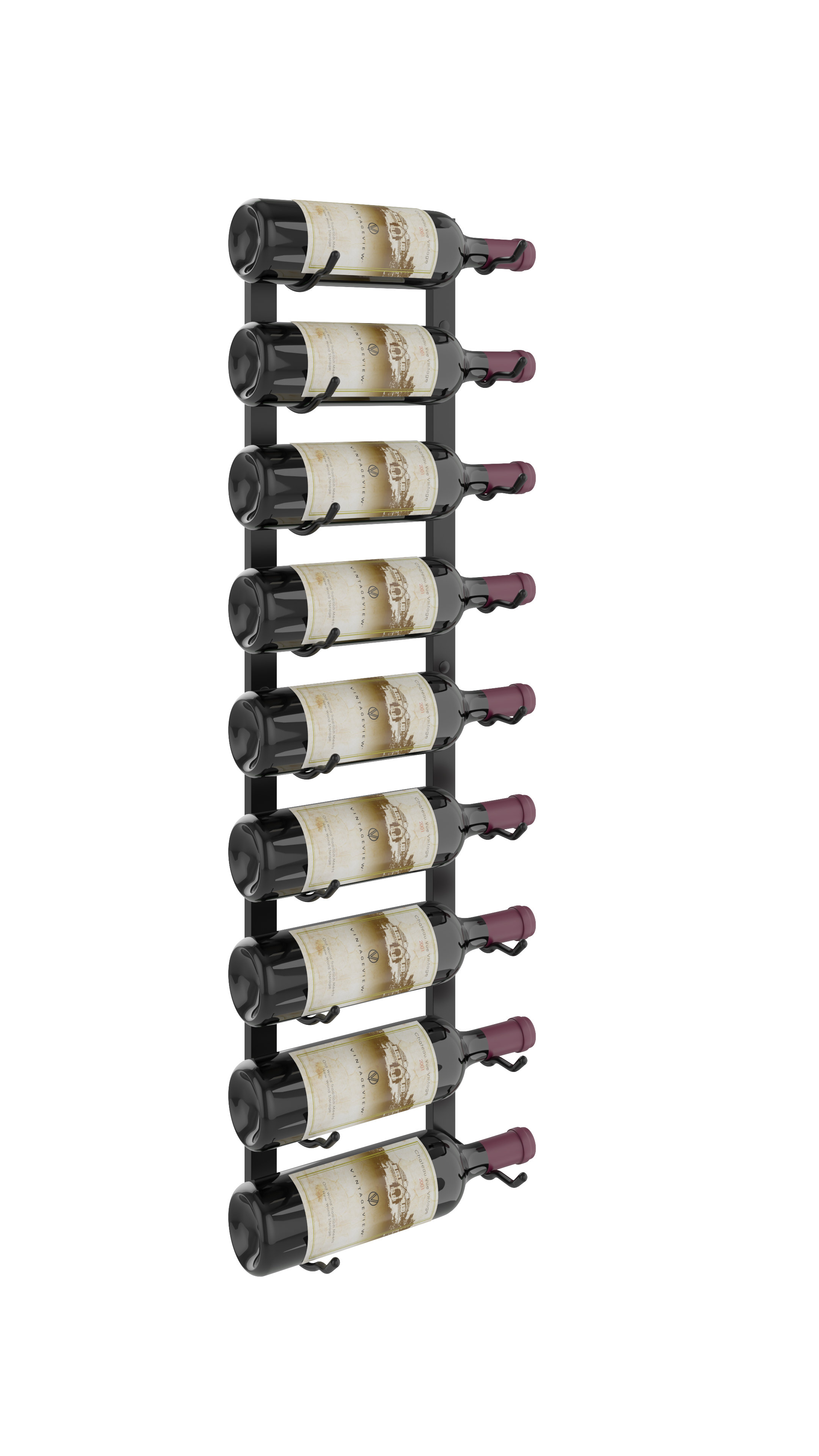 Rebrilliant Indurial 9 Bottle Metal Wall Mounted Wine Bottle Rack ...