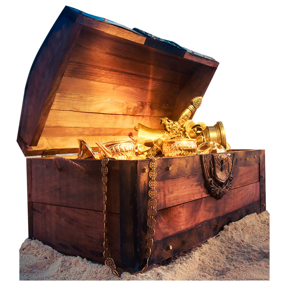Star Cutouts Treasure Chest Cardboard Standup | Wayfair