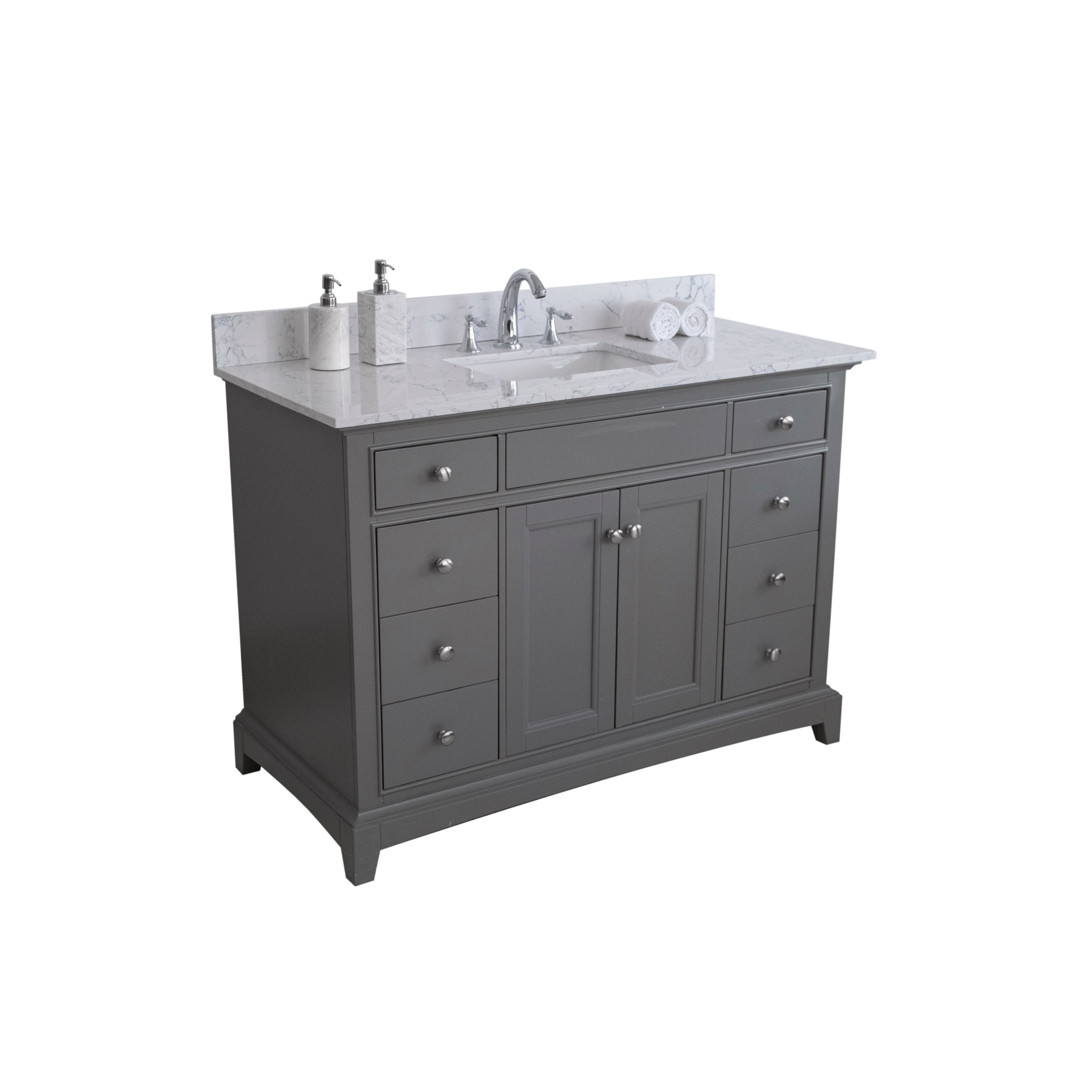 Winston Porter Montary bathroom stone vanity top carrara jade ...