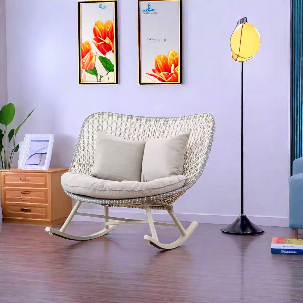 SUPROT Uniquely shaped rocking chair with lotus leaves | Wayfair
