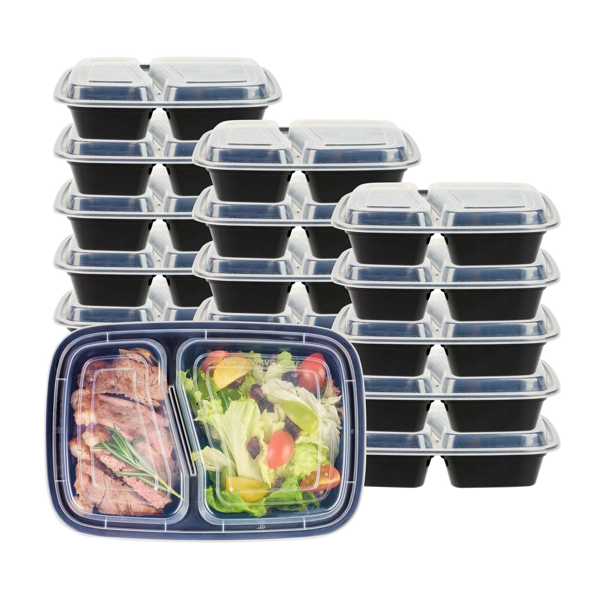 Restaurantware-Asporto 32 Ounce Compartment Take Out Boxes, 100 ...