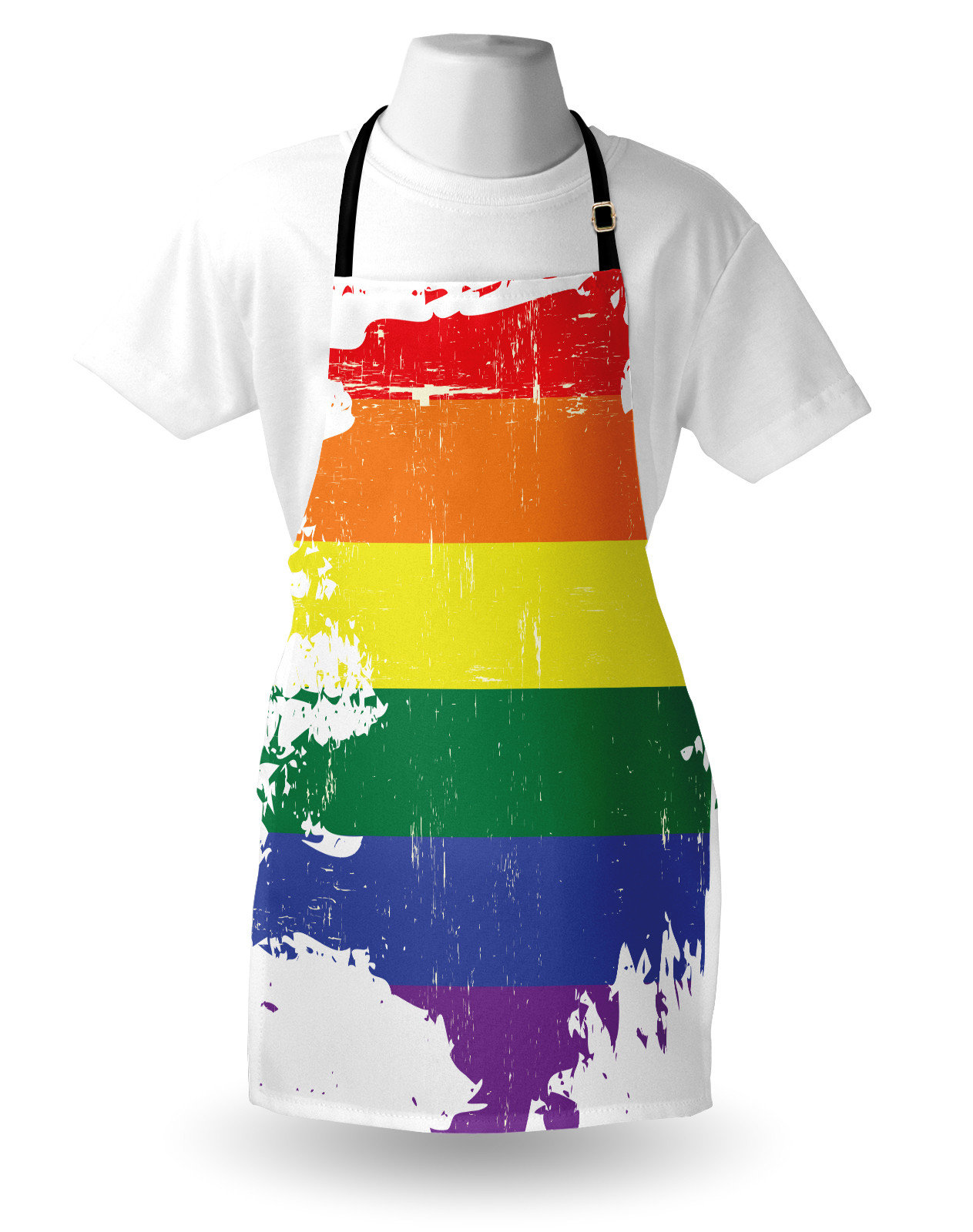 East Urban Home Vintage Rainbow Apron Unisex, LGBT Flag Line, Adult ...