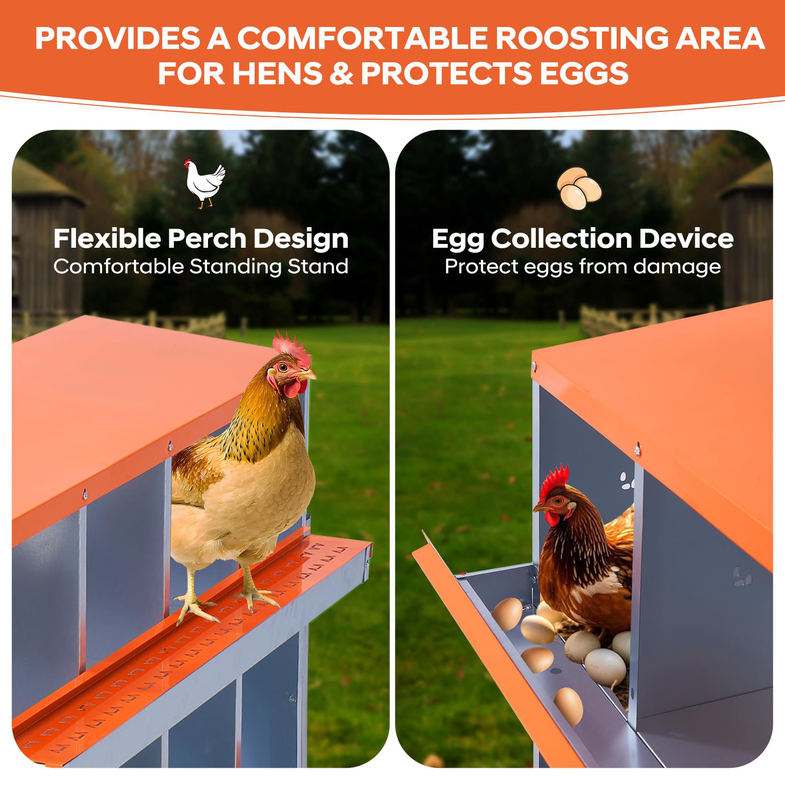 August Grove® 46 inch Red 8 Compartments Chicken Nesting Boxes for ...