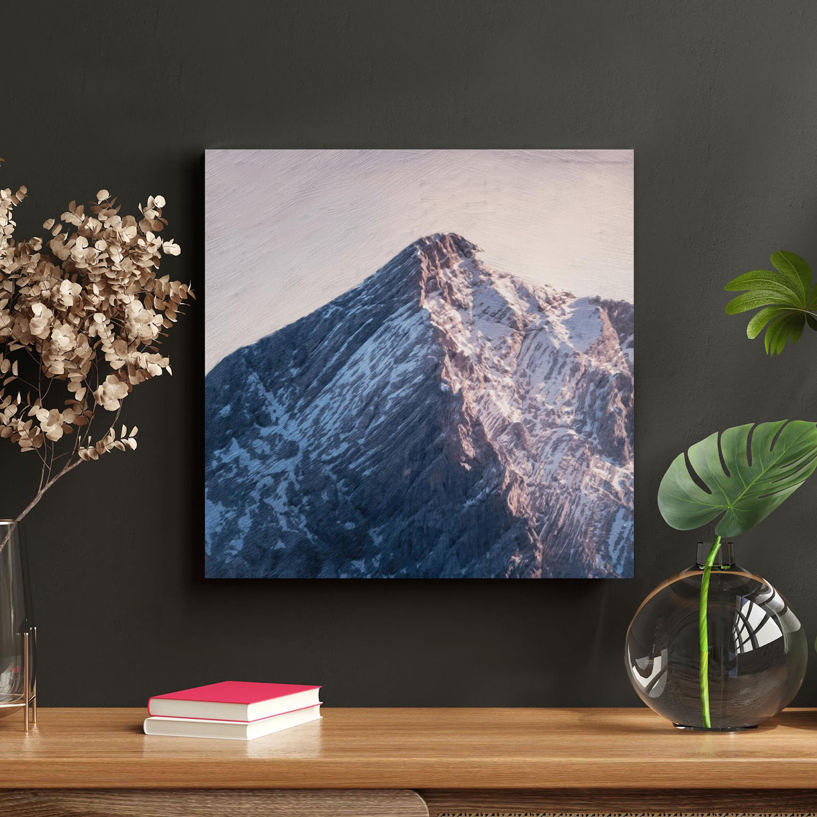 Latitude Run® Brown And White Mountain Under Grey Sky - 1 Piece ...