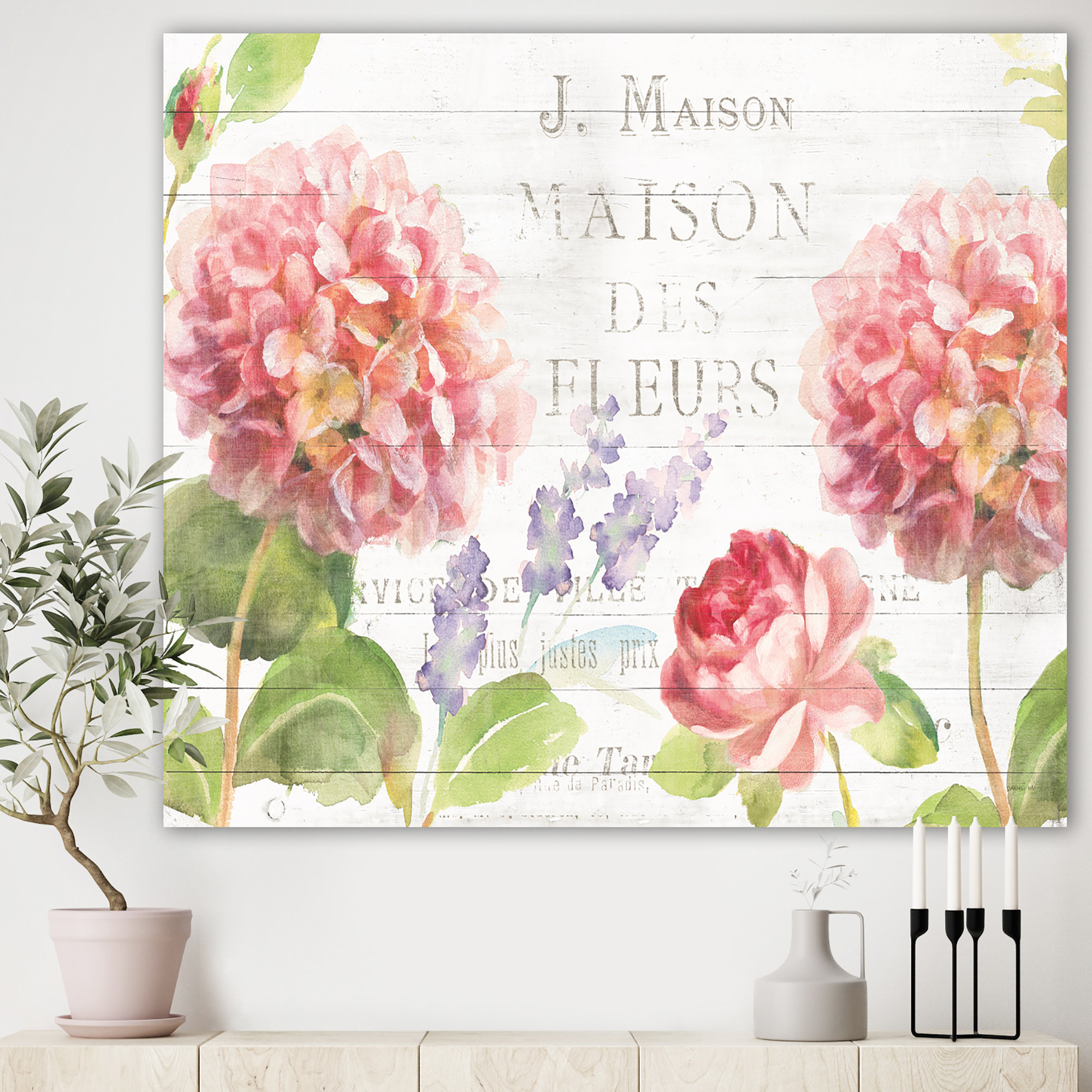 East Urban Home Maison Des Fleurs II - Farmhouse Canvas Print Art ...