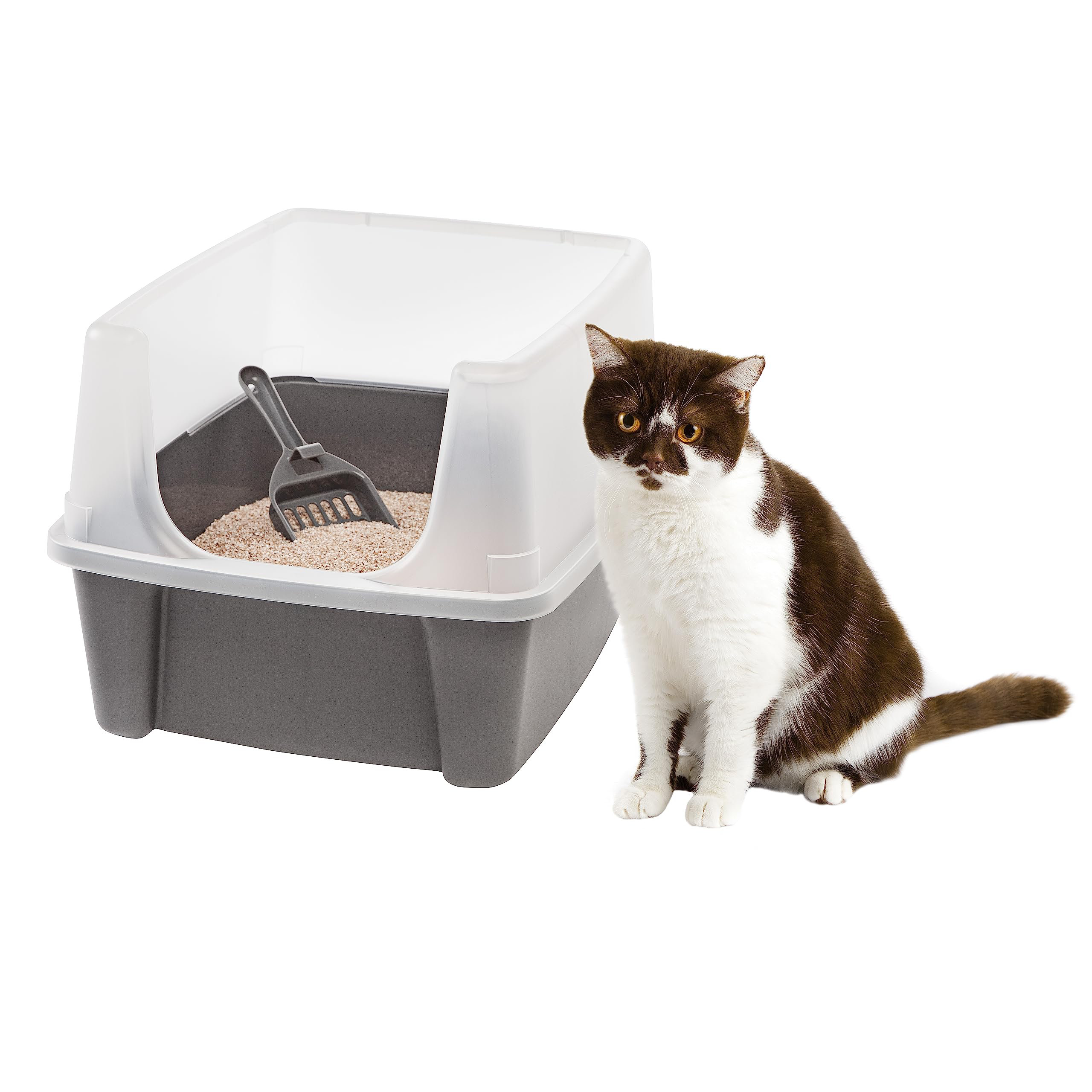 Tucker Murphy Pet™ Large Cat Litter Box With Scatter Shield And Scoop ...