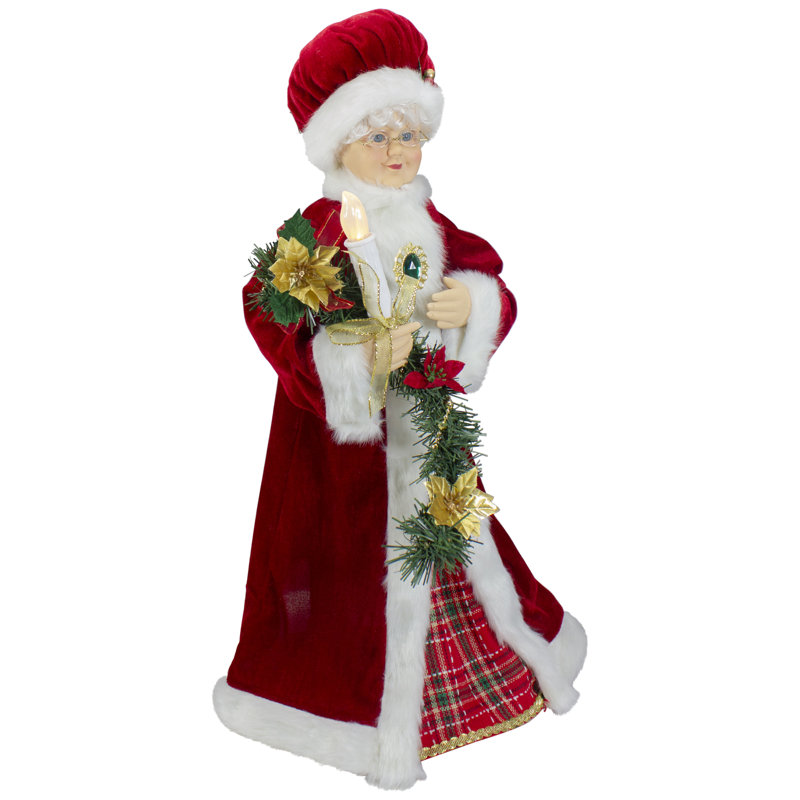 Northlight Seasonal 24-Inch Animated Mrs. Claus with Lighted Candle ...