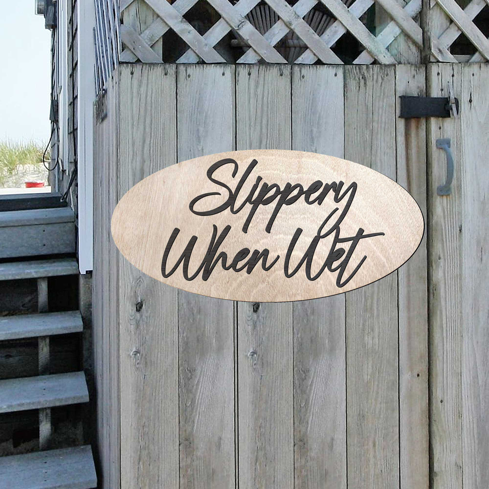 Designocracy Slippery When Wet Sign | Wayfair
