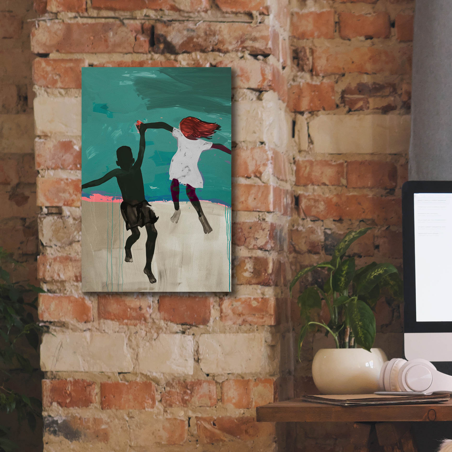 Wrought Studio 'Wave Jumpers' by A Tsoukanelis Canvas Wall Art, 12" x ...