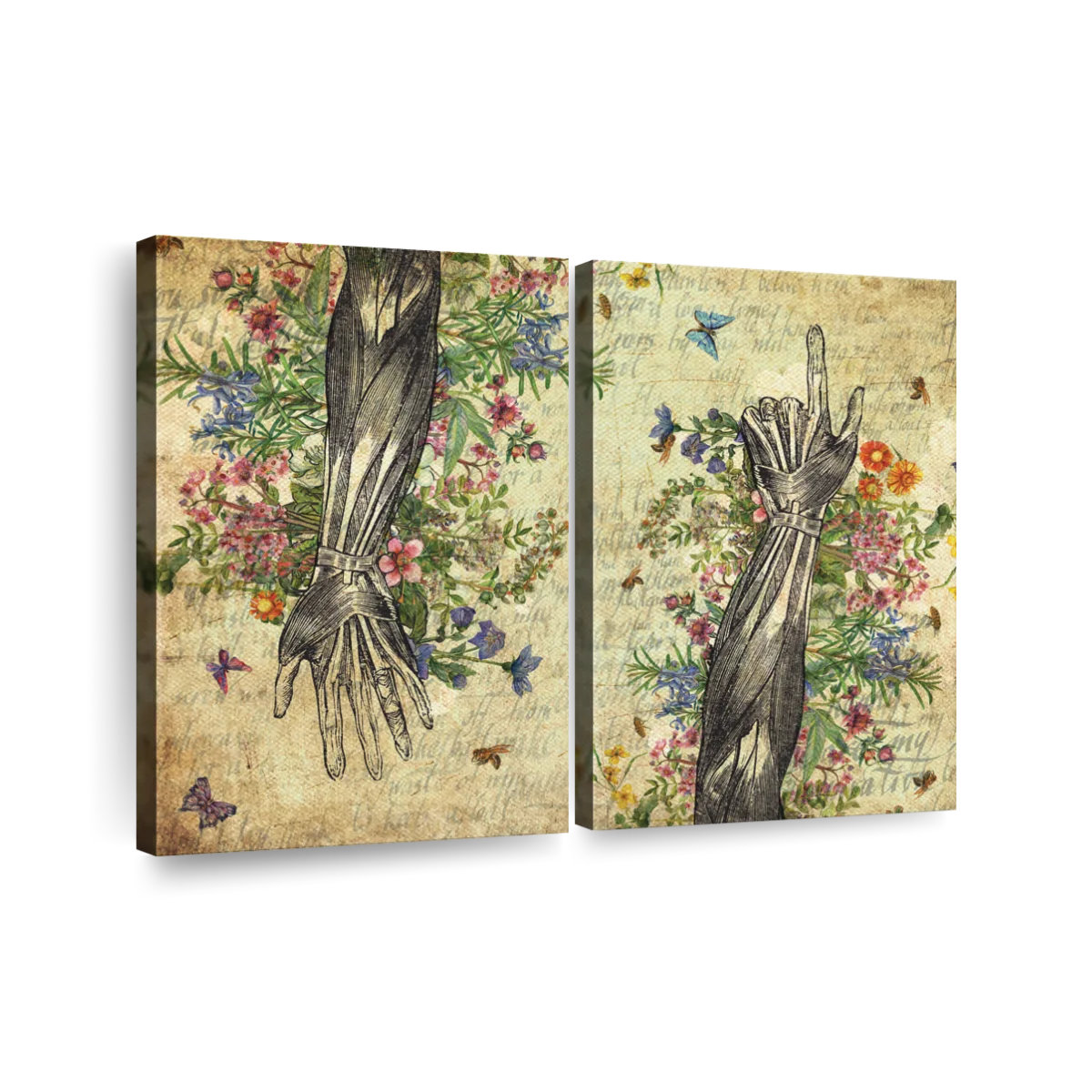 Trinx Arms Floral Multi Piece Canvas Print - Wayfair Canada
