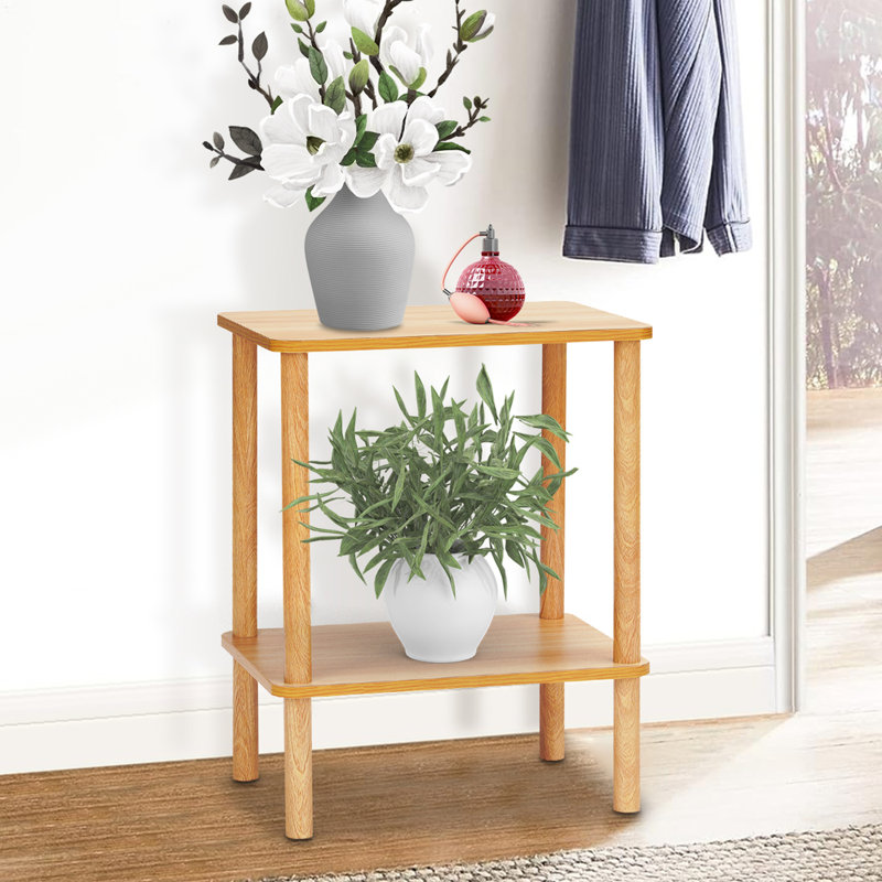 Ebern Designs Solid Wood 2 Tier End Table | Wayfair