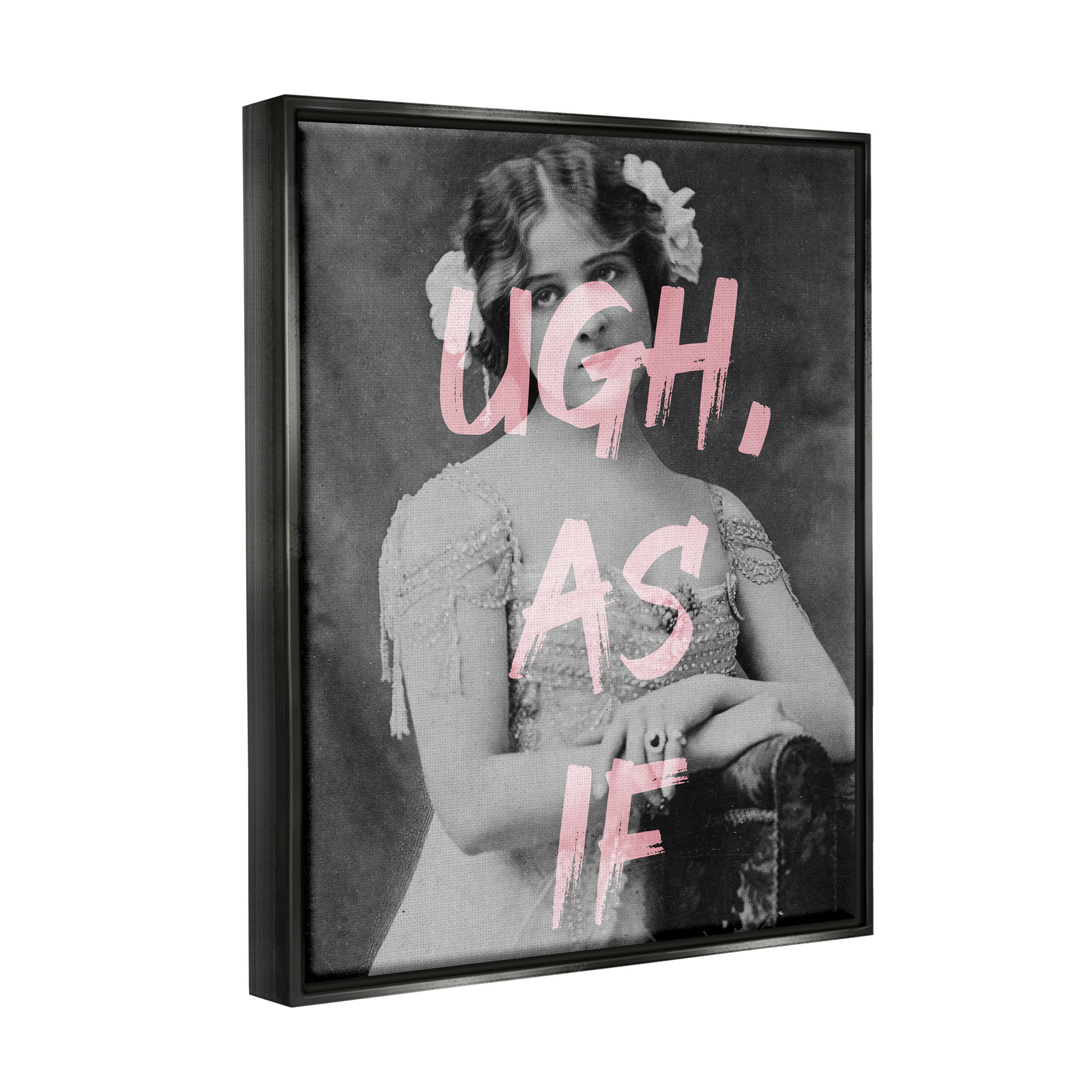 Stupell Industries Ugh As If Vintage Woman by Daphne Polselli - Floater ...