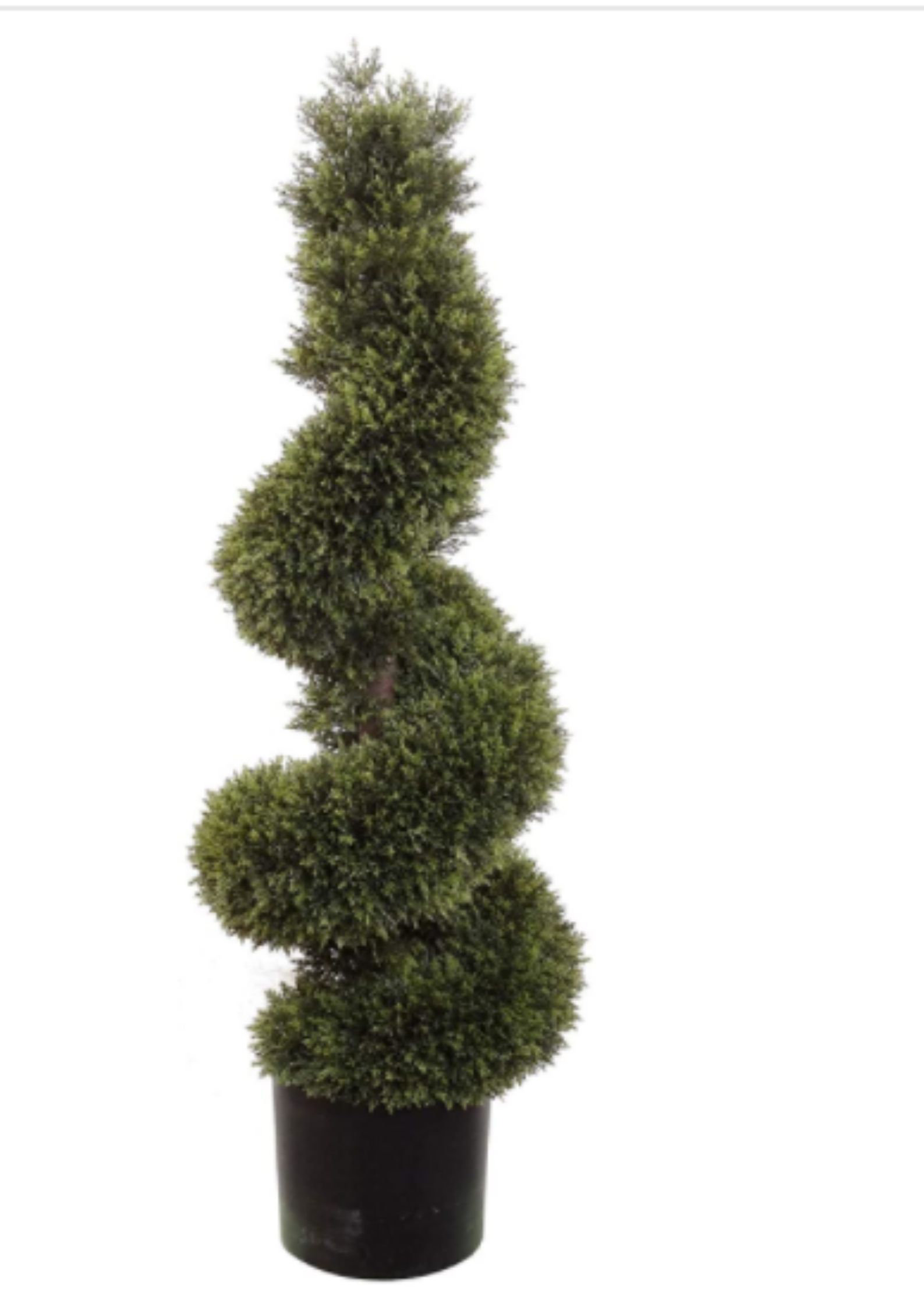 Primrue 35" Tall Artificial Cedar Tree Spiral Topiary Indoor / Outdoor ...