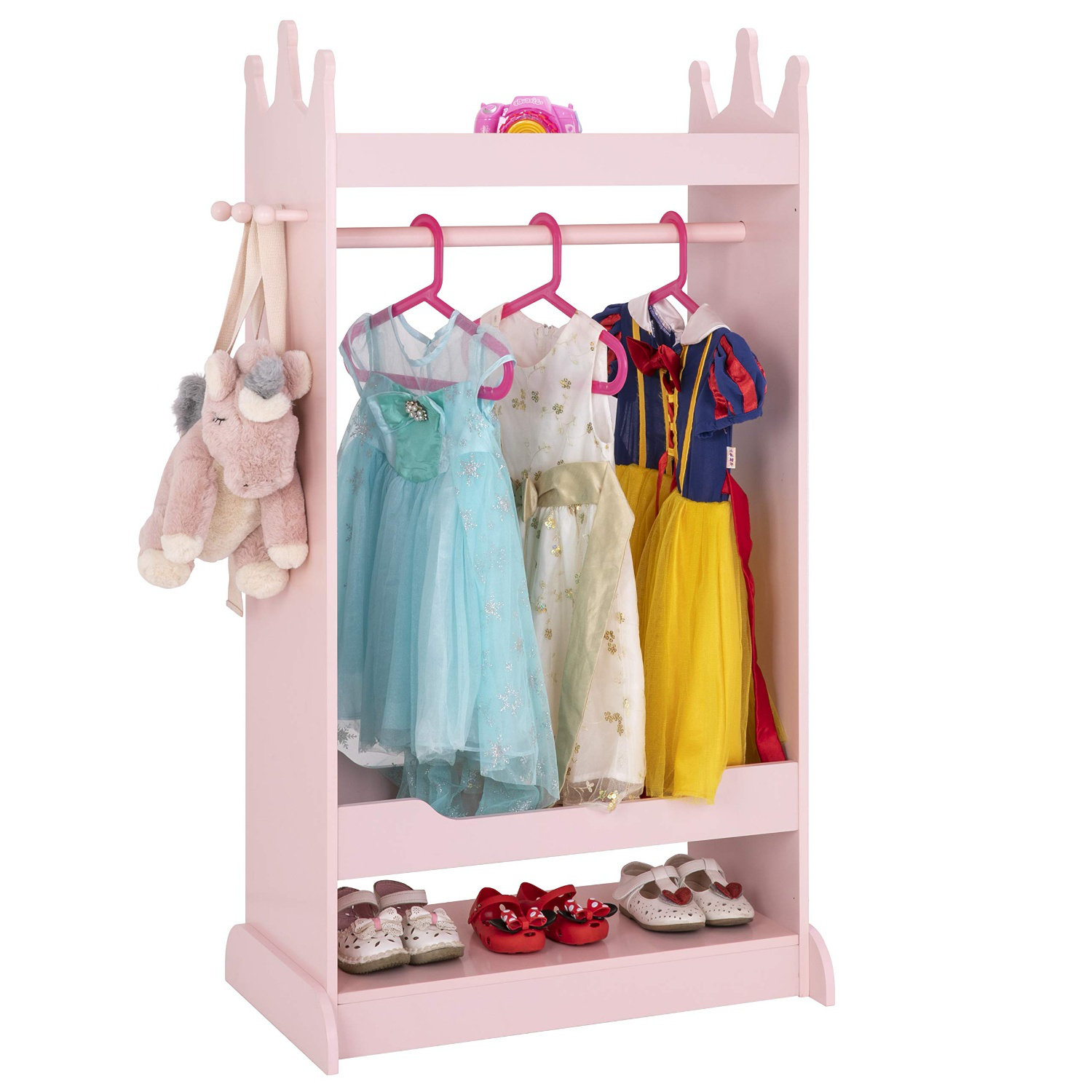 Everly Quinn Kids Dress Up Storage With Mirror,Costume Wardrobe For ...