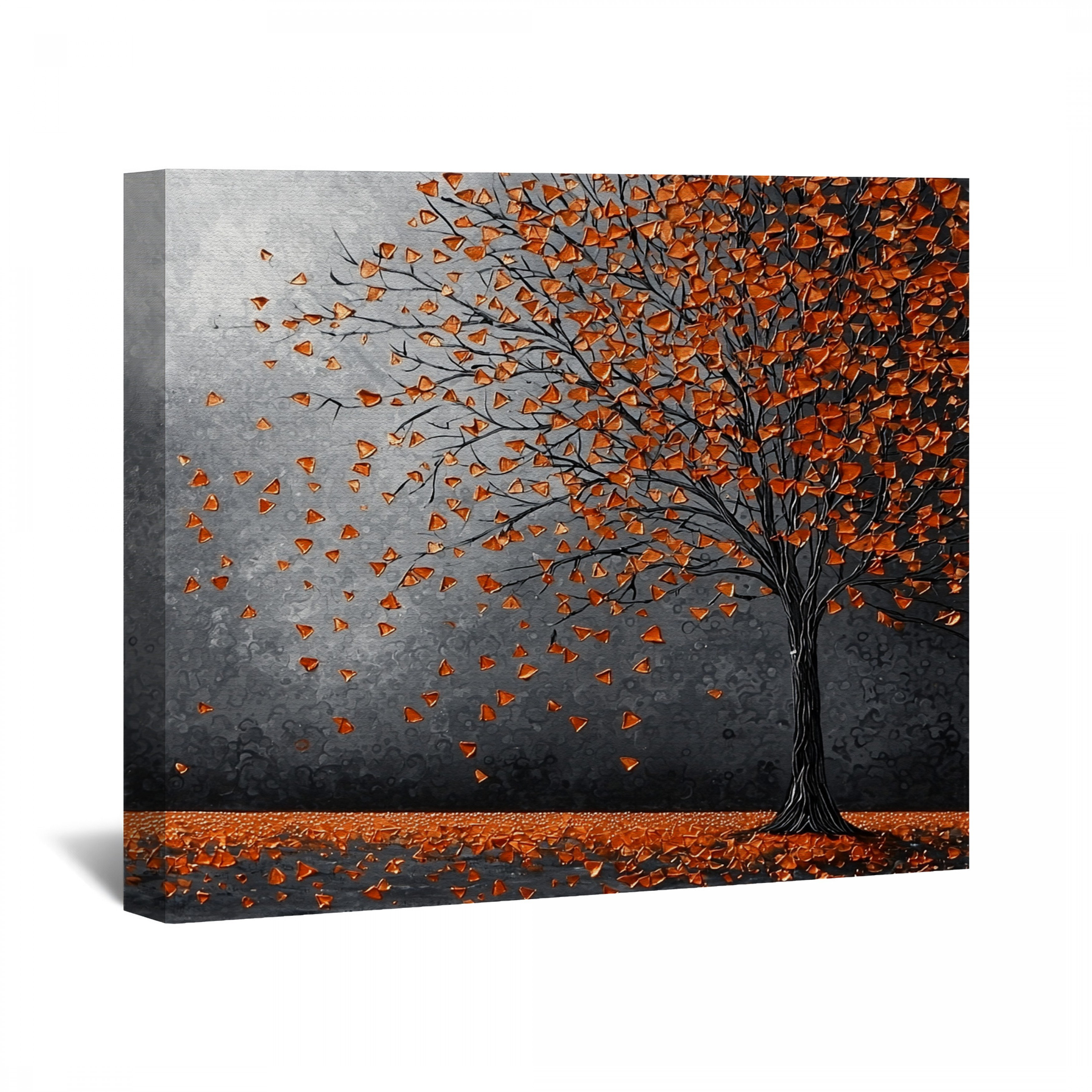 Lark Manor™ Leaves Canvas Wrap - Nature Wall Decor | Wayfair