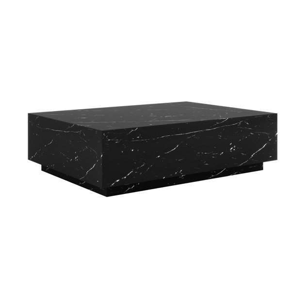 Rosdorf Park Klusek 47'' Faux Marble Modern Block Coffee Table ...