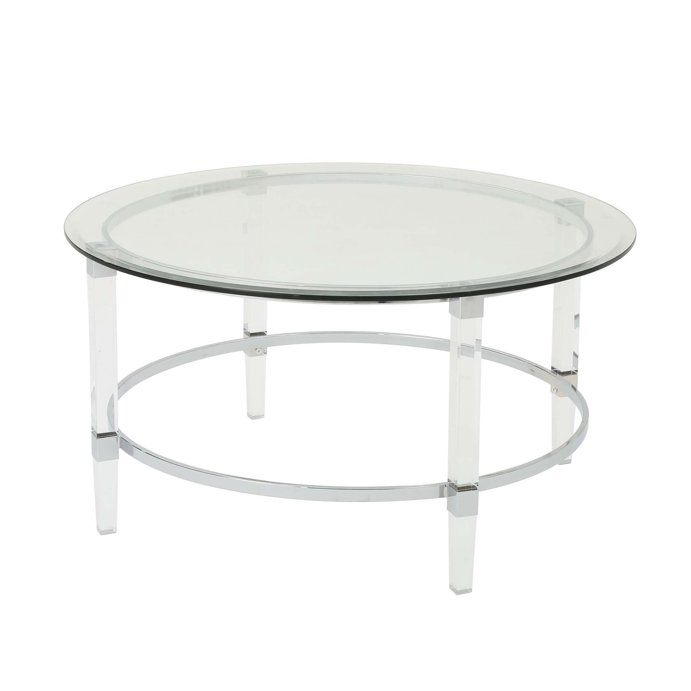 Brayden Studio® Translucent Glass Round Coffee Table | Wayfair