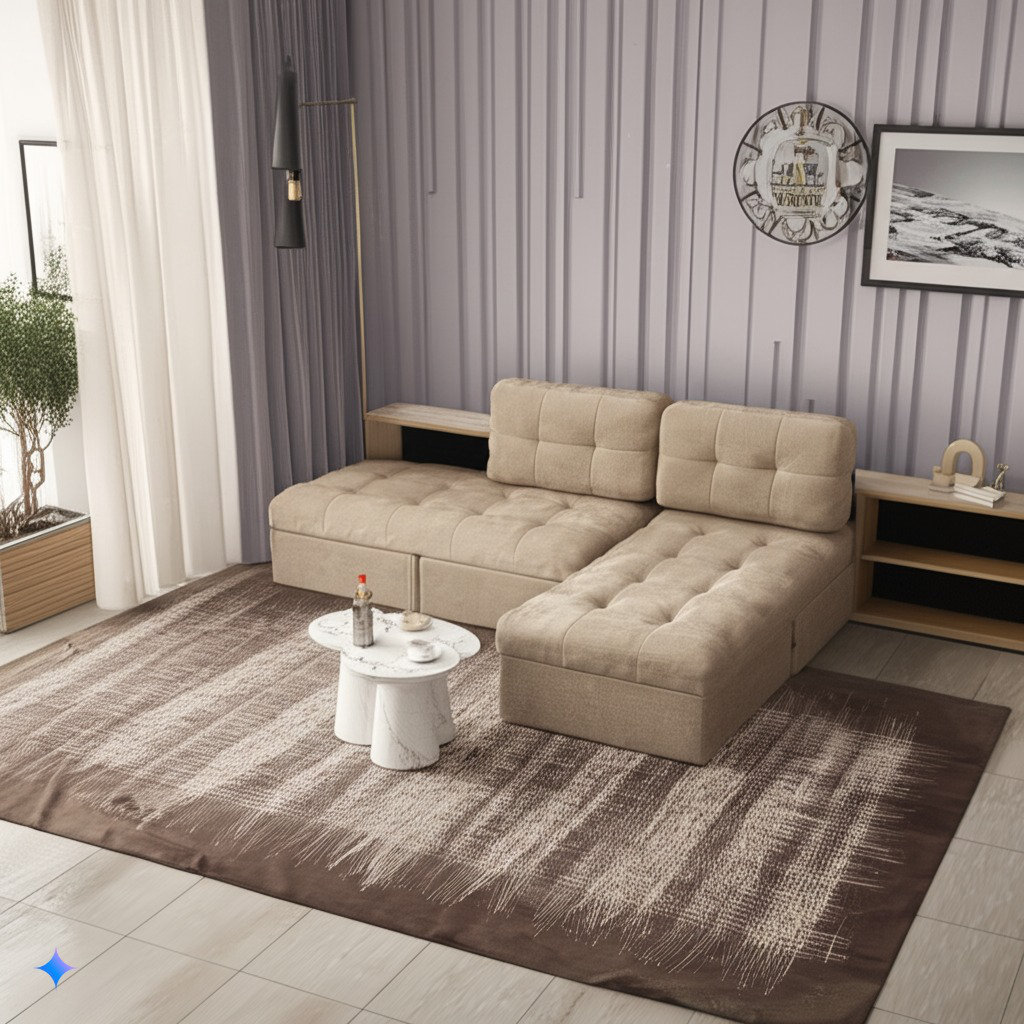 Latitude Run® 121.2"Modular Sofa Free-combined Sofa with Two Storage ...