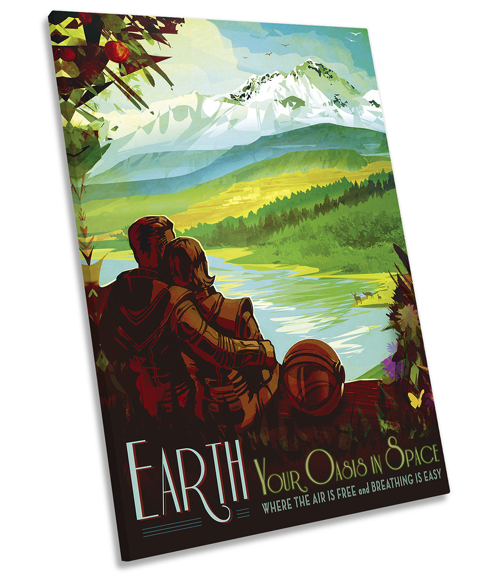 Happy Larry Earth NASA Space Tourism Picture CANVAS WALL ART Portrait ...