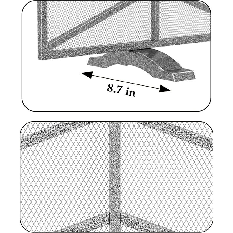 Arlmont & Co. Single Panel Handcrafted Wrought Iron Mesh Chevron ...