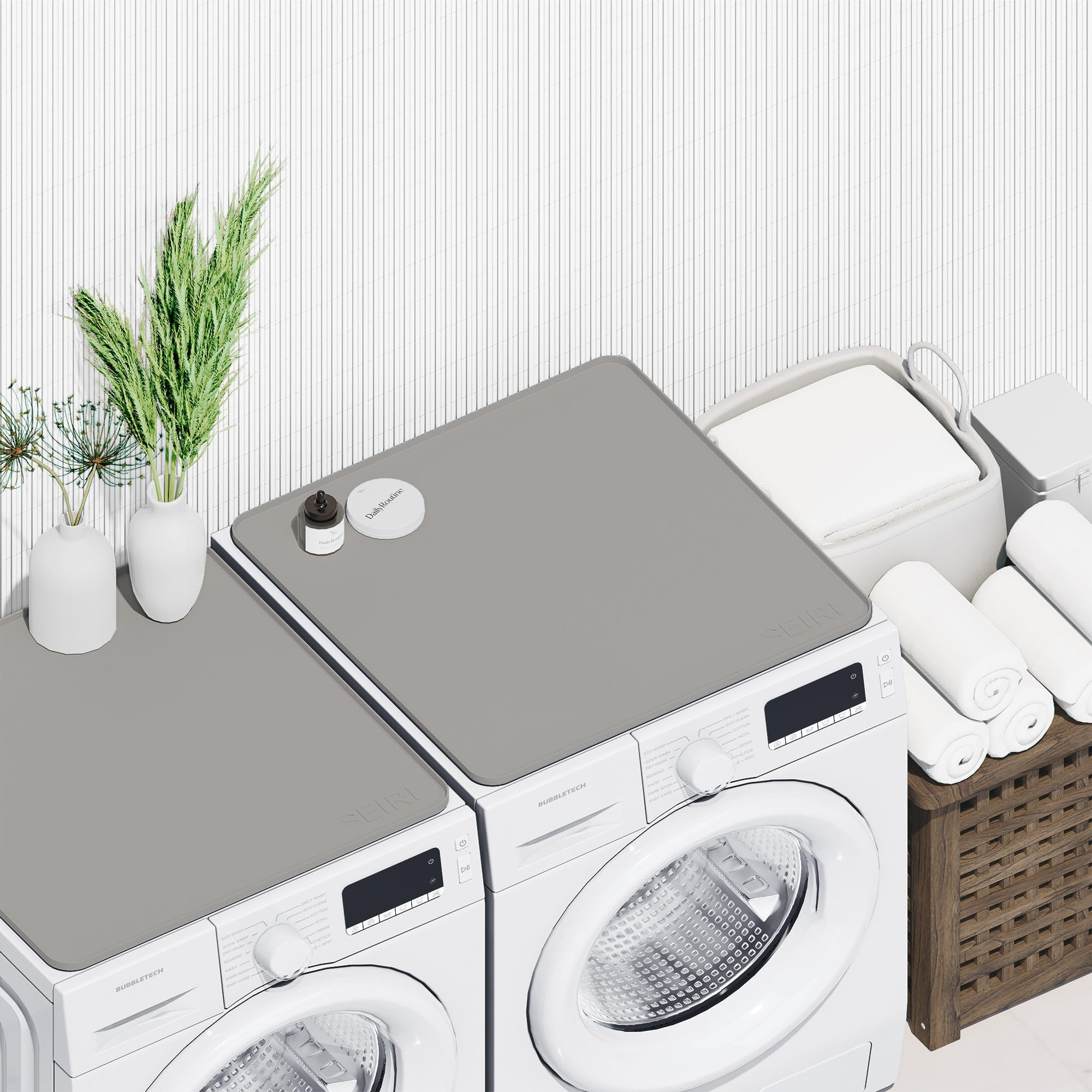 OUMIKEJI 26" X 26" Silicone Dryer Top Protector Mat Non-Slip Waterproof ...