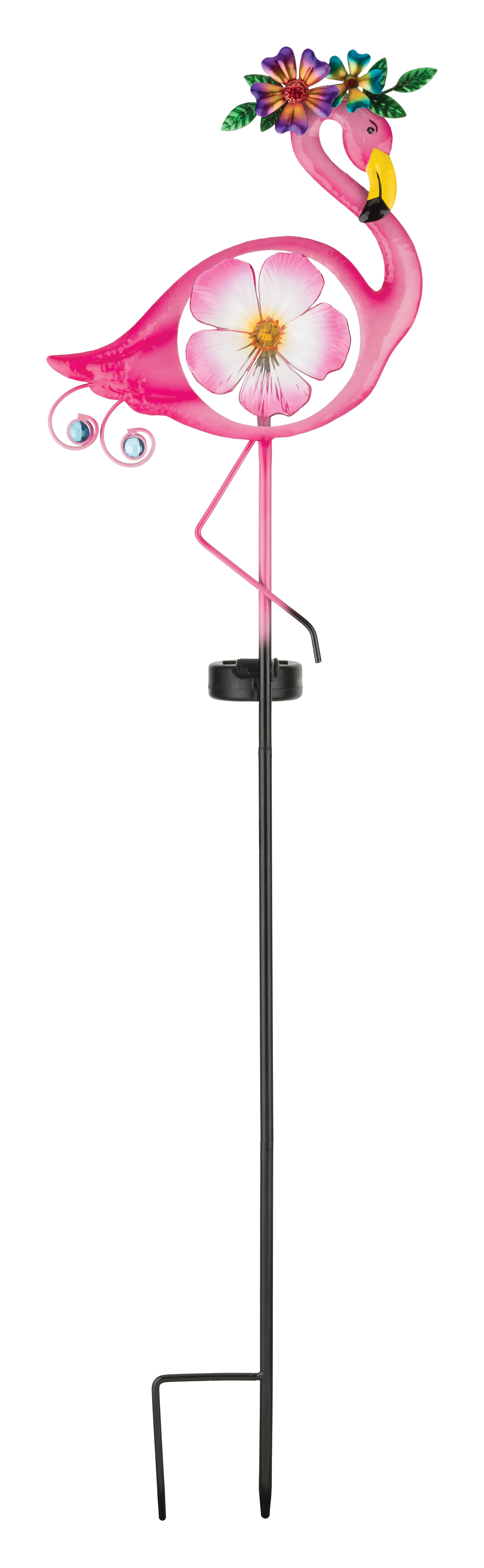 Regal Art & Gift Flamingo Solar Stake - Flower | Wayfair