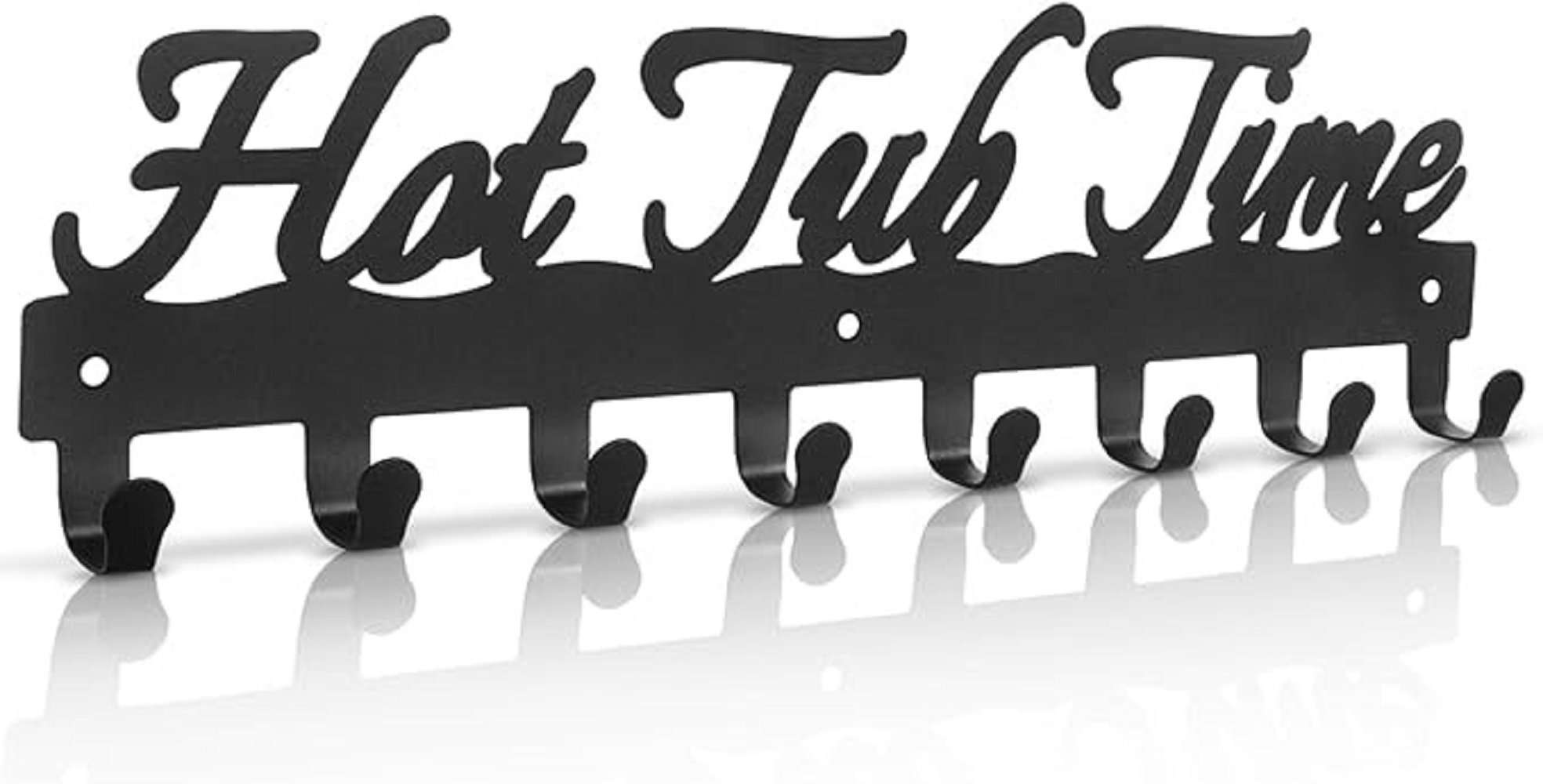 Rebrilliant Towel Rack For Hot Tub Bathroom Towel Holder With 8 Hooks ...