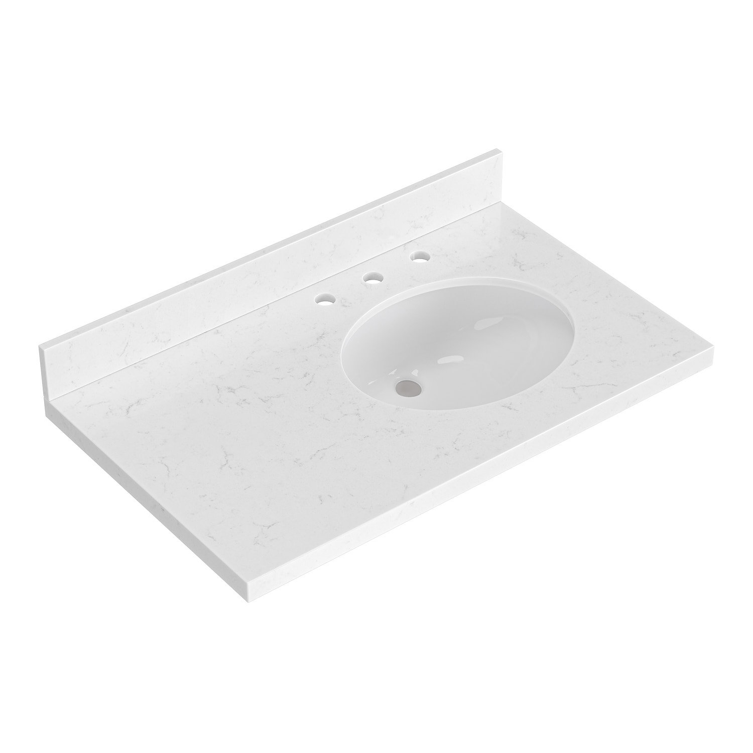 Ariel Bath ARIEL 36 INCH CARRARA WHITE QUARTZ BATHROOM VANITY ...