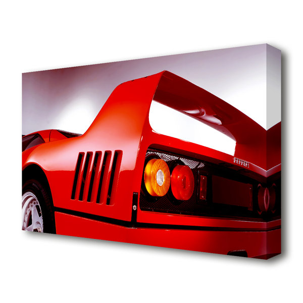 East Urban Home Ferrari F40 Spoiler - Wrapped Canvas Print | Wayfair.co.uk