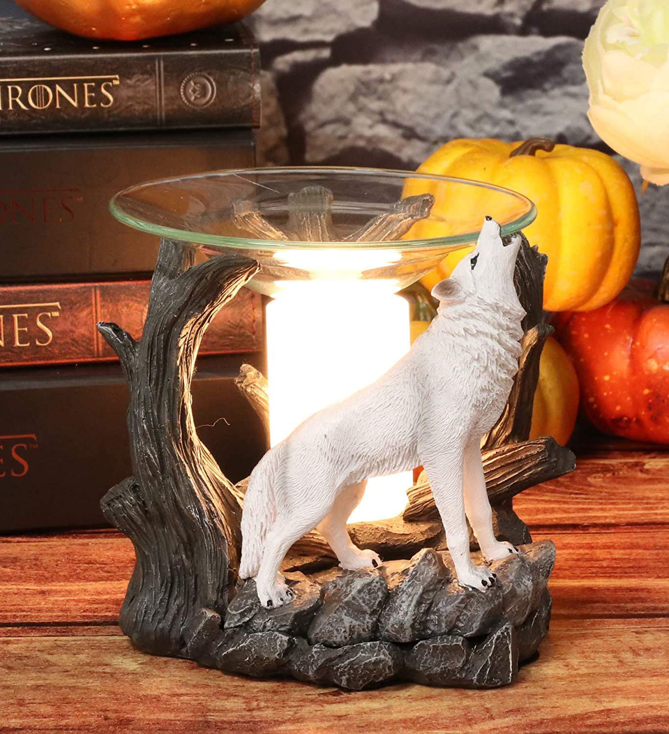 Loon Peak® Jasyiah Arctic Tundra Forest Snow White Ghost Wolf Howling ...