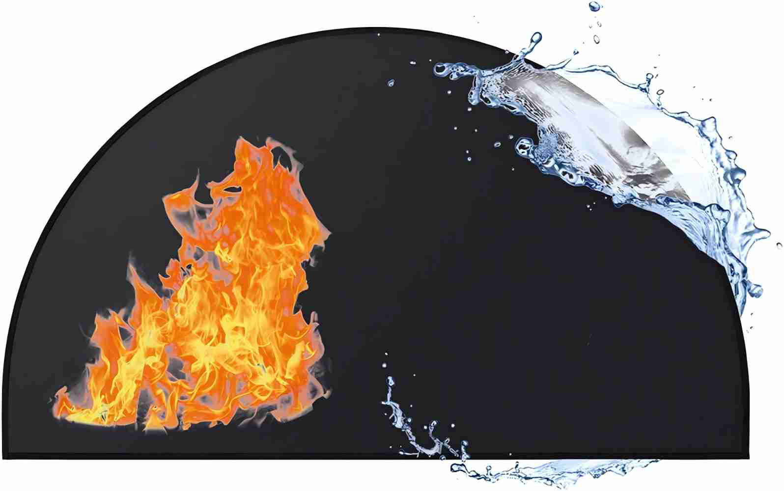 Latitude Run® 27X 48 Inch Extra Thick 6 Layers Half Round Hearth Rug ...