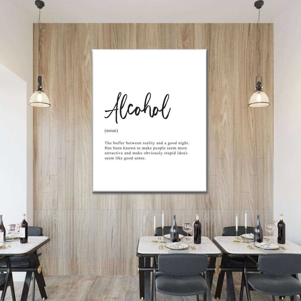 Trinx Funny Alcohol Definition Canvas Print On Canvas Print | Wayfair