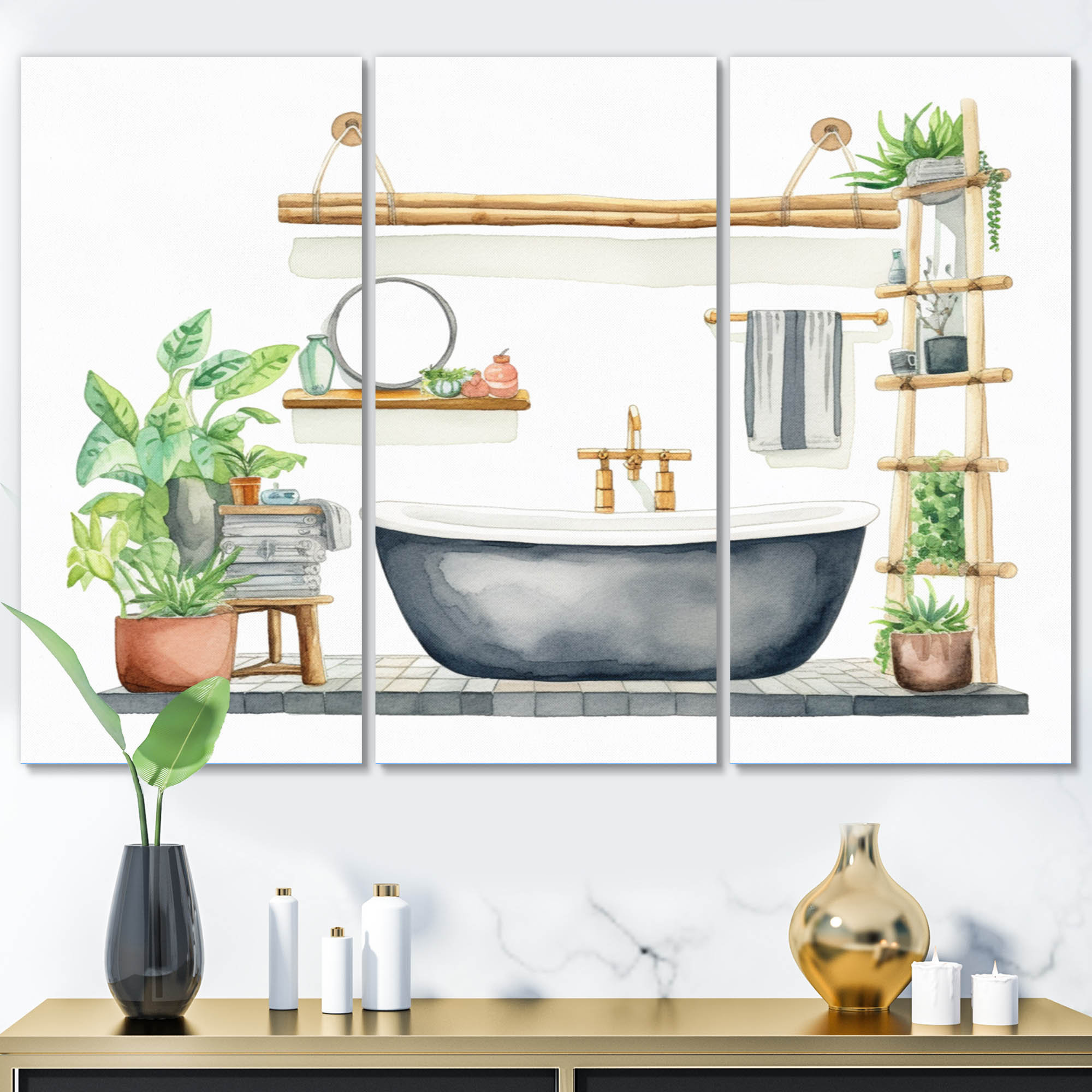 Winston Porter Natural Bathroom Decor IV - Bathroom Metal Wall Decor ...