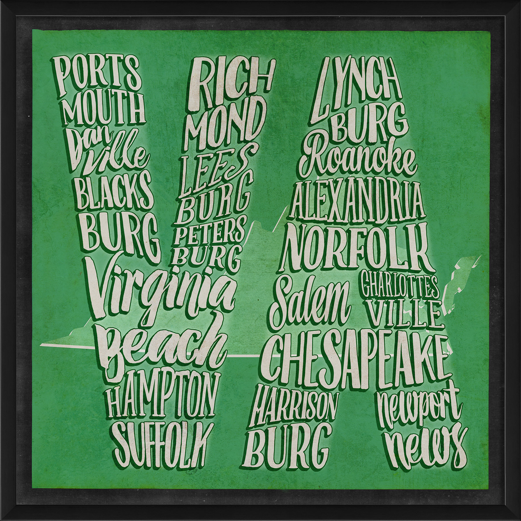 Ivy Bronx 'Virginia State Abbreviation' Framed Textual Art Print ...