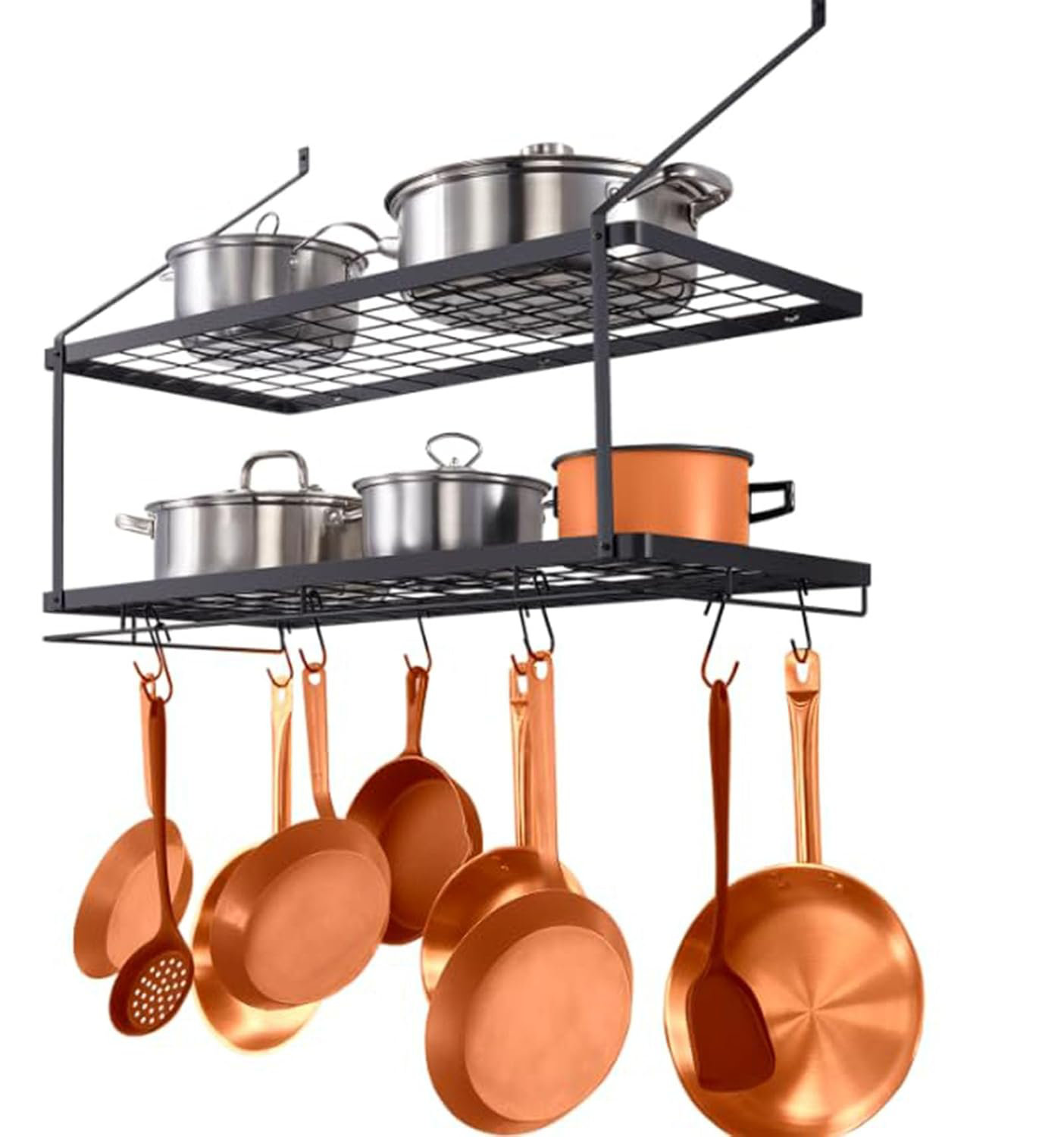 Prep & Savour Pot Rack Wall Mounted 30 Inch Pot And Pan Hanging Rack ...