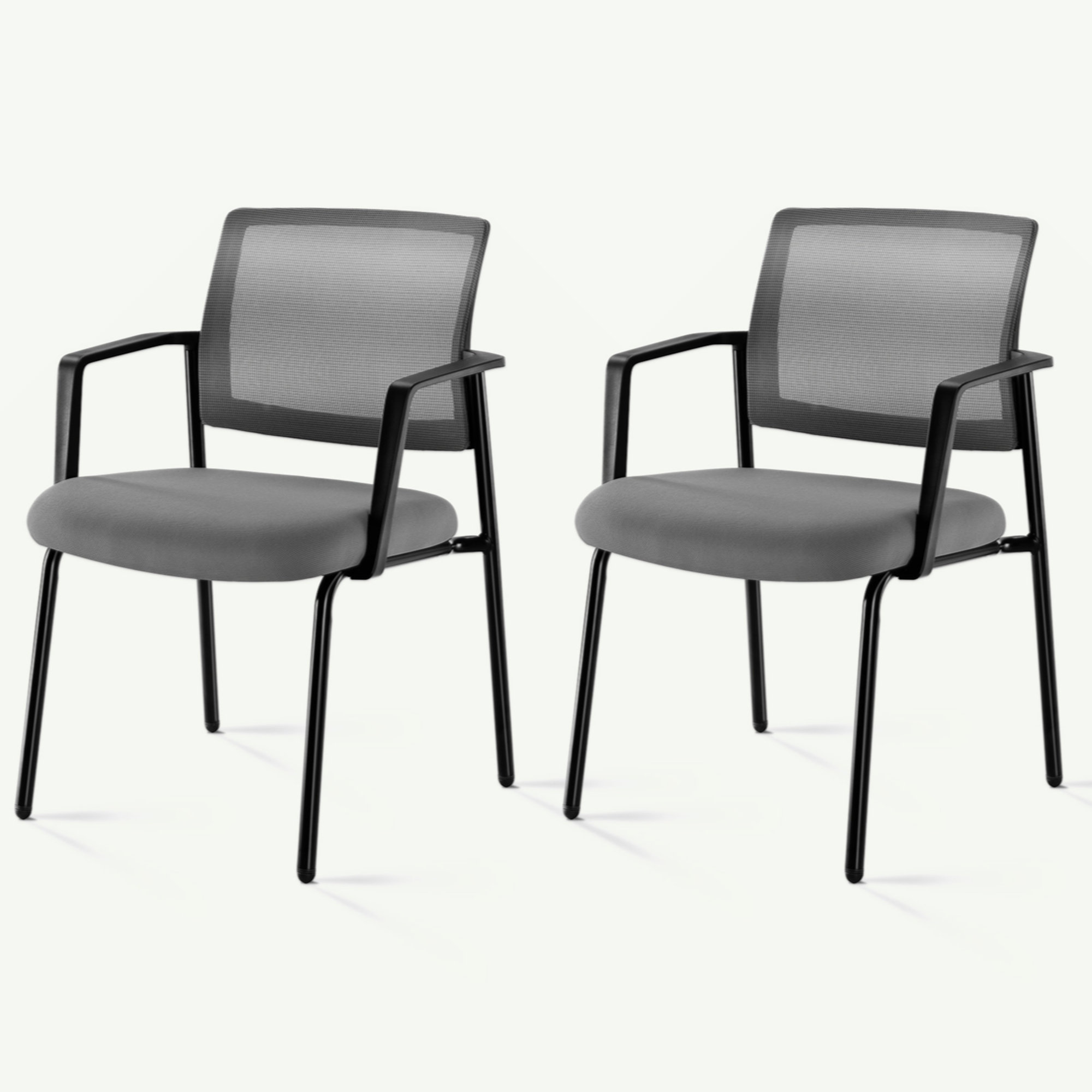 Corrigan Studio® Mesh Back Stacking Arm Chairs , Upholstered Fabric ...