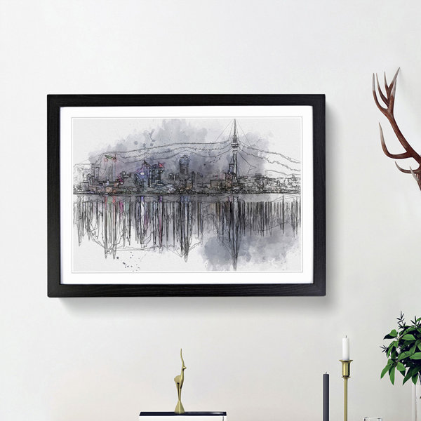 East Urban Home Reflections of the Auckland Skyline in Abstract ...