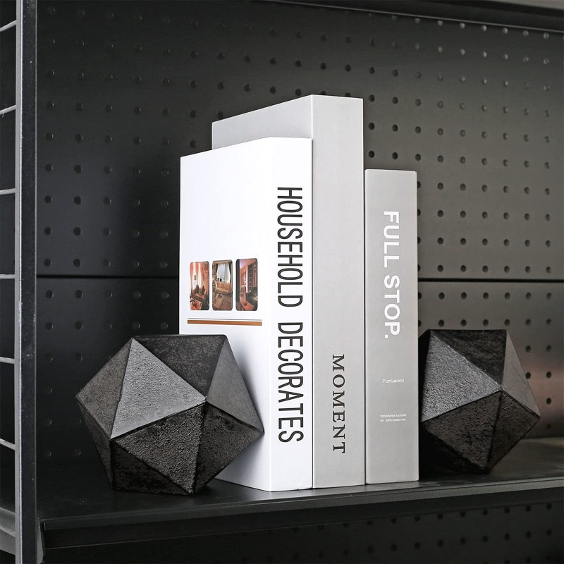 Latitude Run® Black Geometric Bookend & Reviews | Wayfair