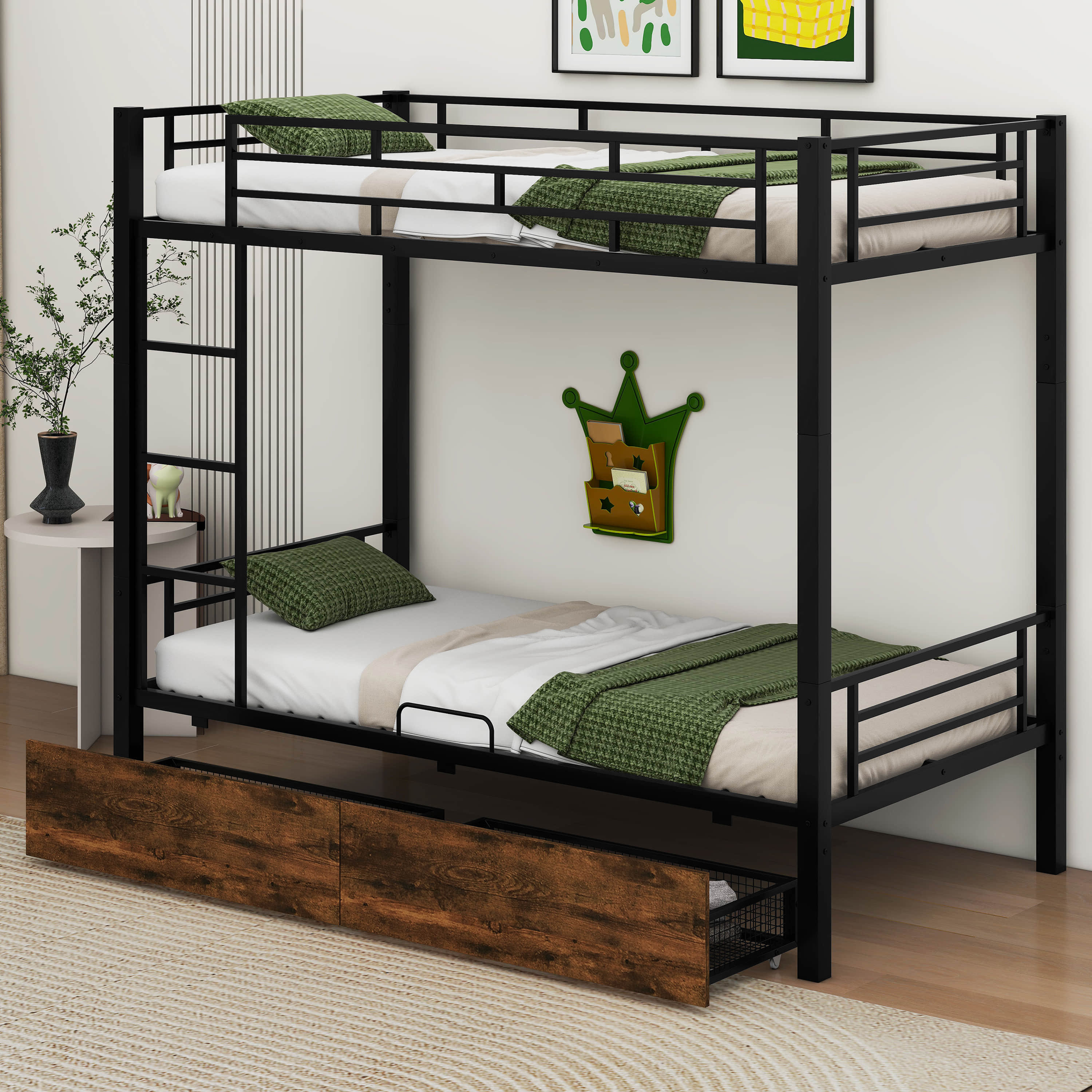 Mason & Marbles Isaias Twin 2 Drawer Metal Standard Bunk Bed by Mason ...
