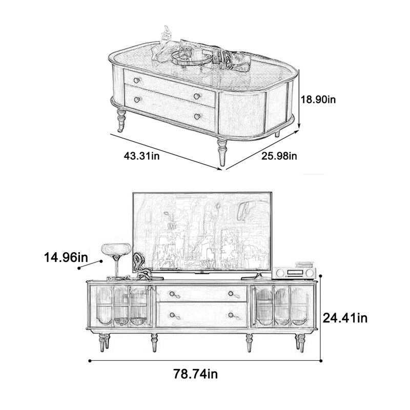 The Invincibles home Arched glass TV stand | Wayfair