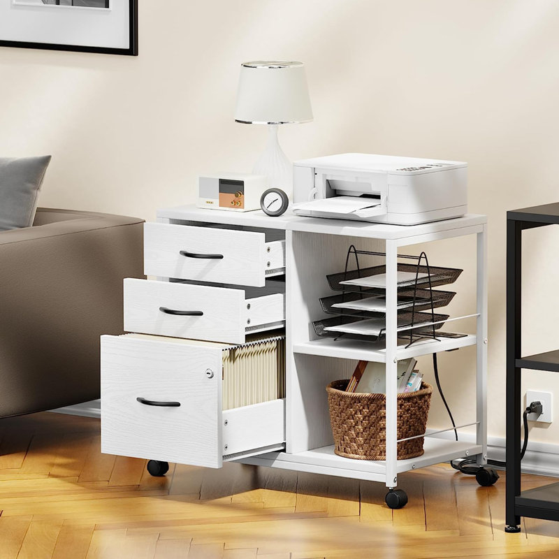 Ebern Designs Clella 29.52'' Wide 3 -Drawer Mobile File Cabinet with ...