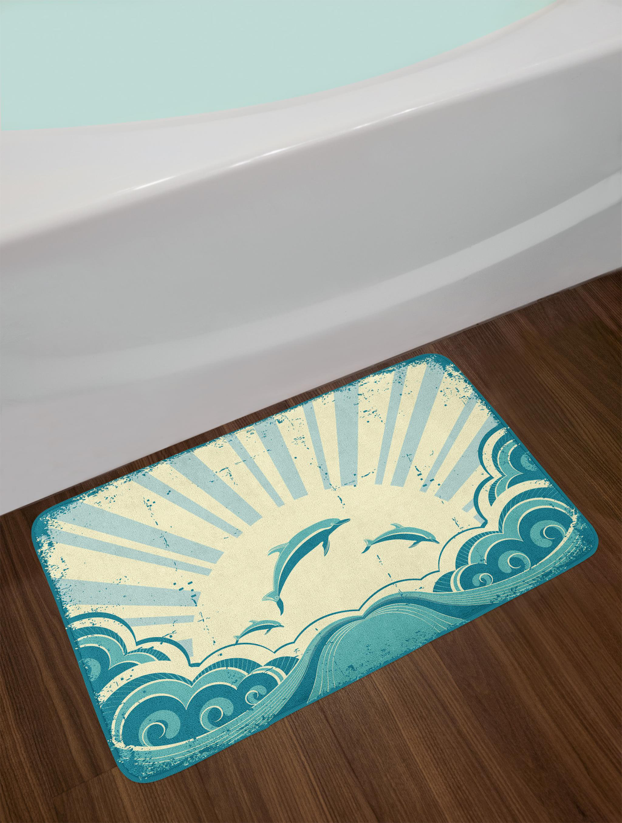 East Urban Home Nautical Inspirations Dolphin Bath Rug | Wayfair