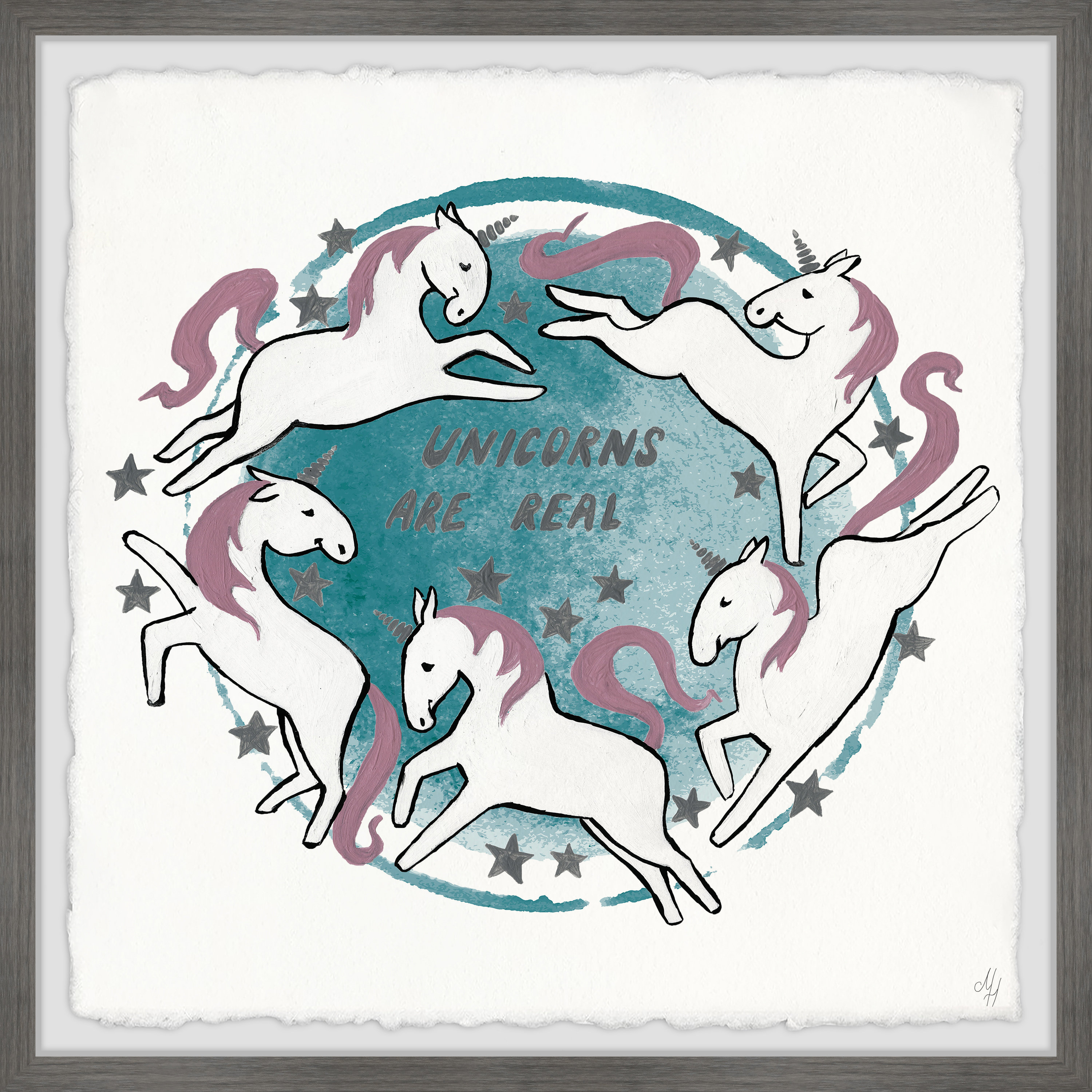 Isabelle & Max™ Mariko 'Dreaming Big Unicorn' Framed Print | Wayfair