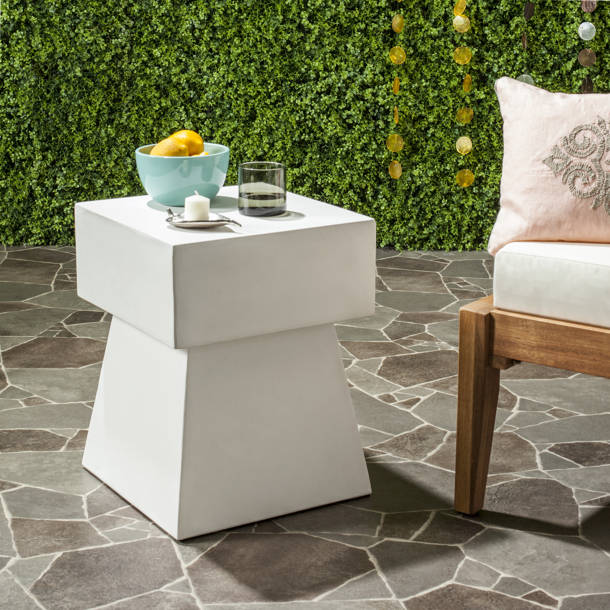 17 Stories Kazir Concrete Top End Table & Reviews | Wayfair