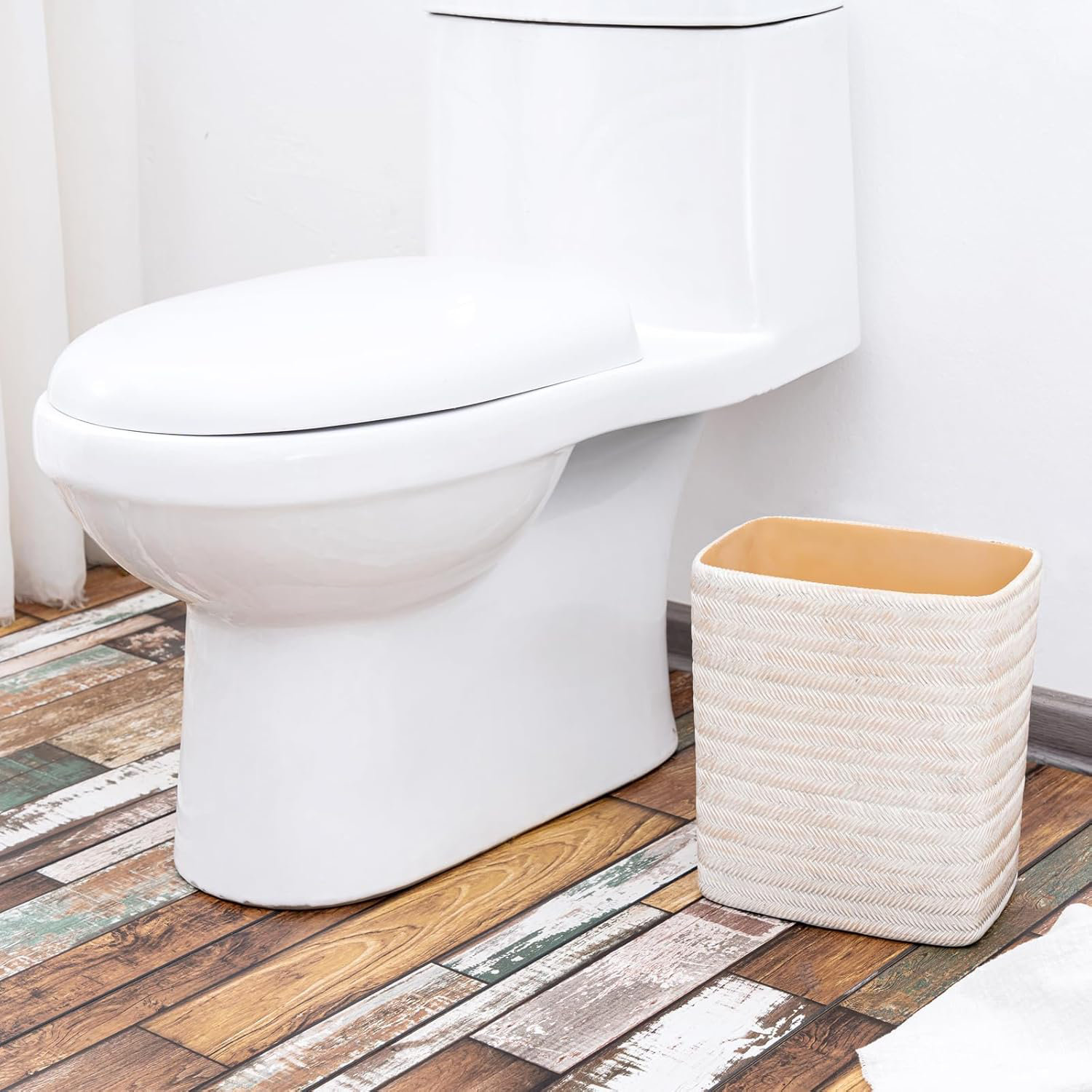 THIROX Bathroom Trash Can 1.8 Gallon Small Kitchen Garbage Can,Decor ...