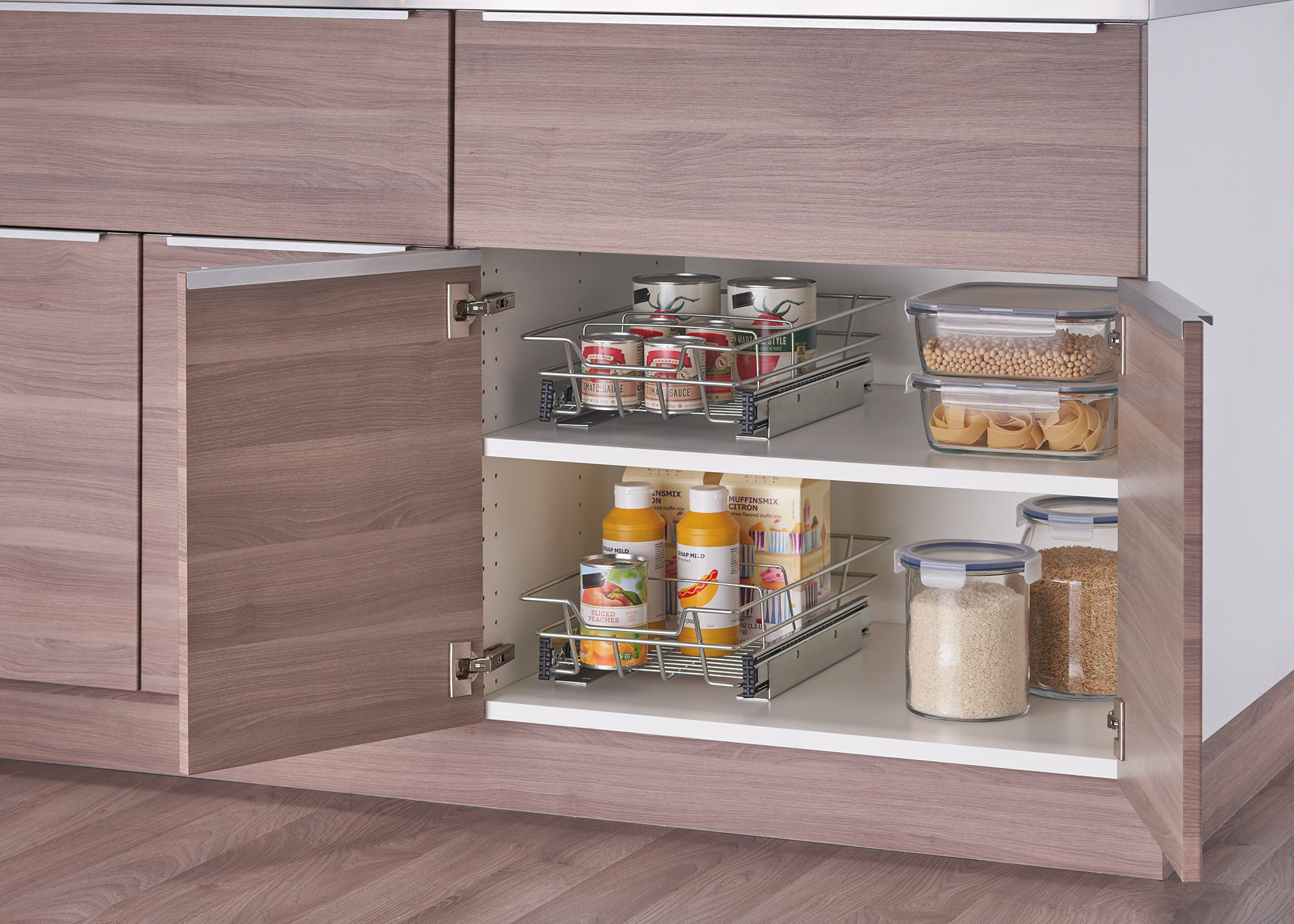 Trinity TRINTY PRO EcoStorage Chrome Steel Wire in Cabinet Sliding ...