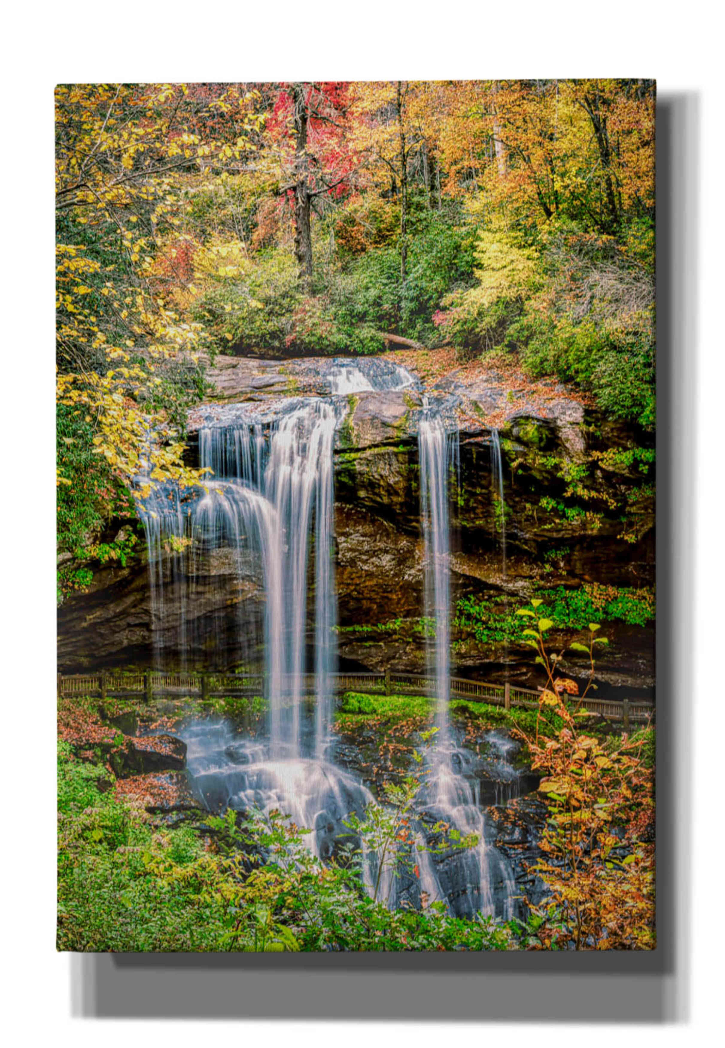 Millwood Pines Smoky Mountains Autumn Waterfall 2 by Grace Fine Arts ...