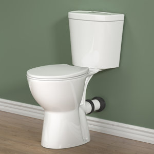 SUPERFLO 19" Tall Rear Outlet Toilet With Powerful Dual Flush, Two ...