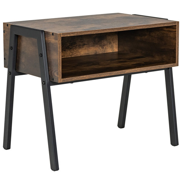 17 Stories Stackable End Table Night Stand Bedside Table Shelf Accent ...