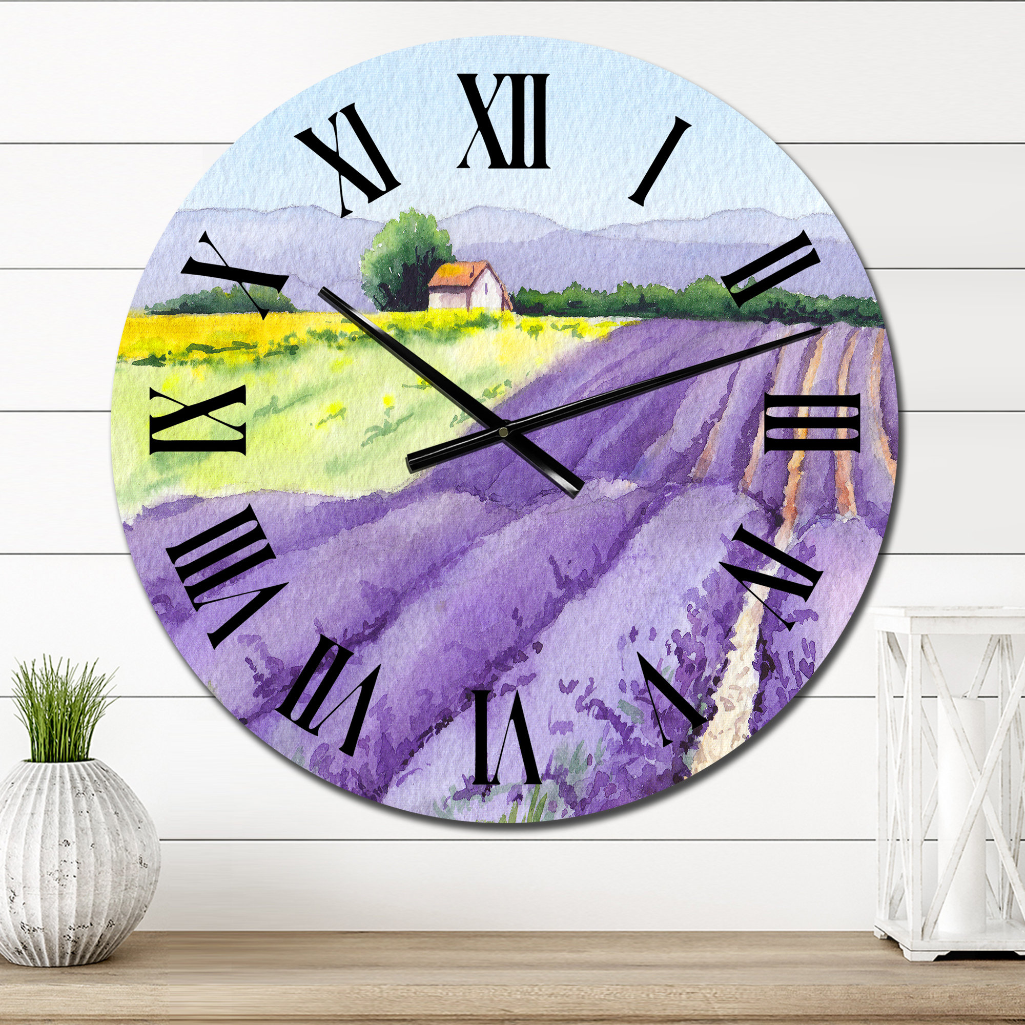 East Urban Home Lavender Field with Rural House in Provence - Country ...